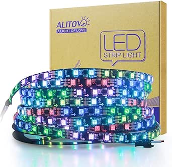 Amazon.com: ALITOVE RGB Addressable LED Strip WS2811 12V LED Strip ...
