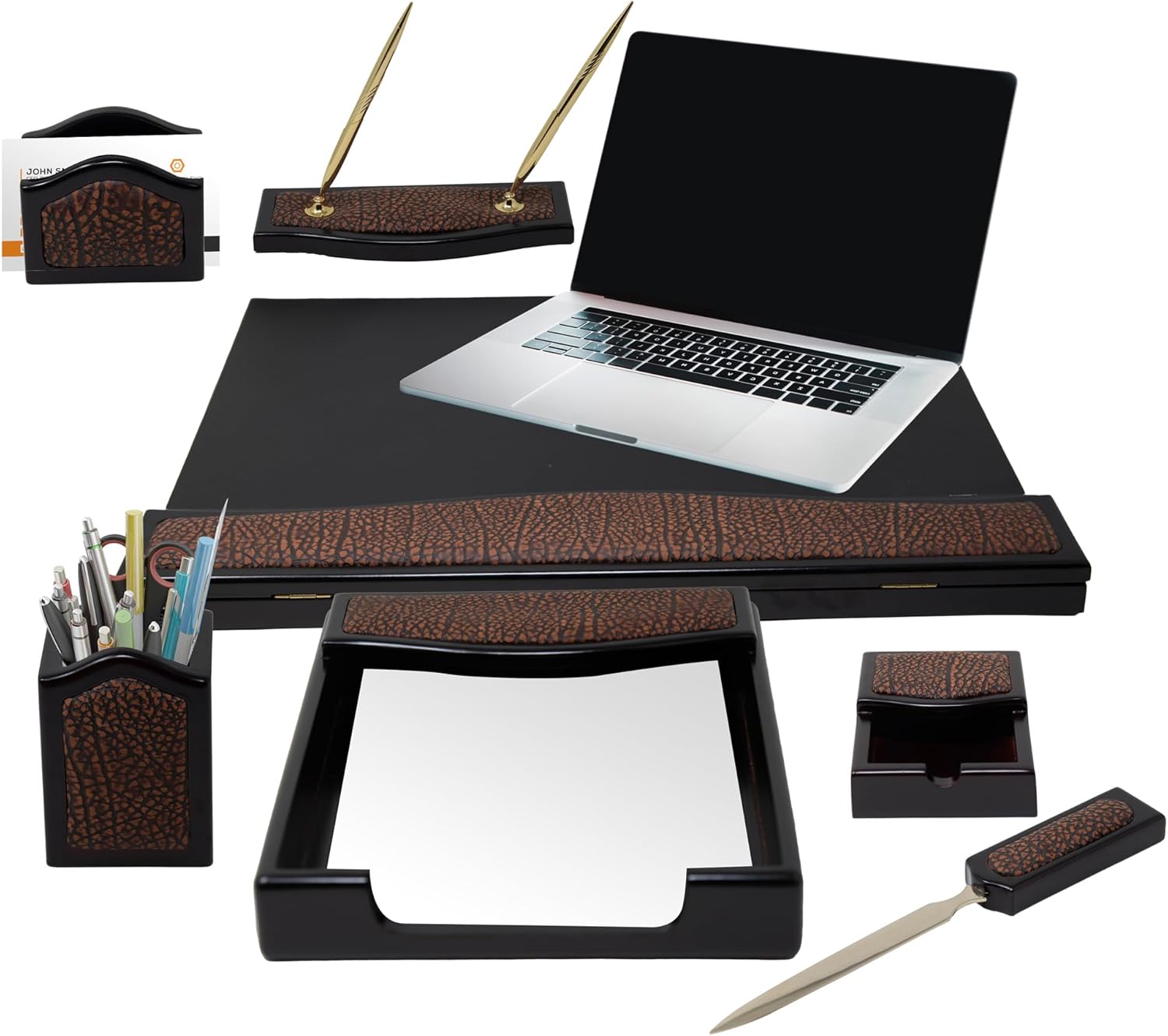 Amazon.com : 7-Piece Executive Desk Organizer Bundle for a Stylish and ...
