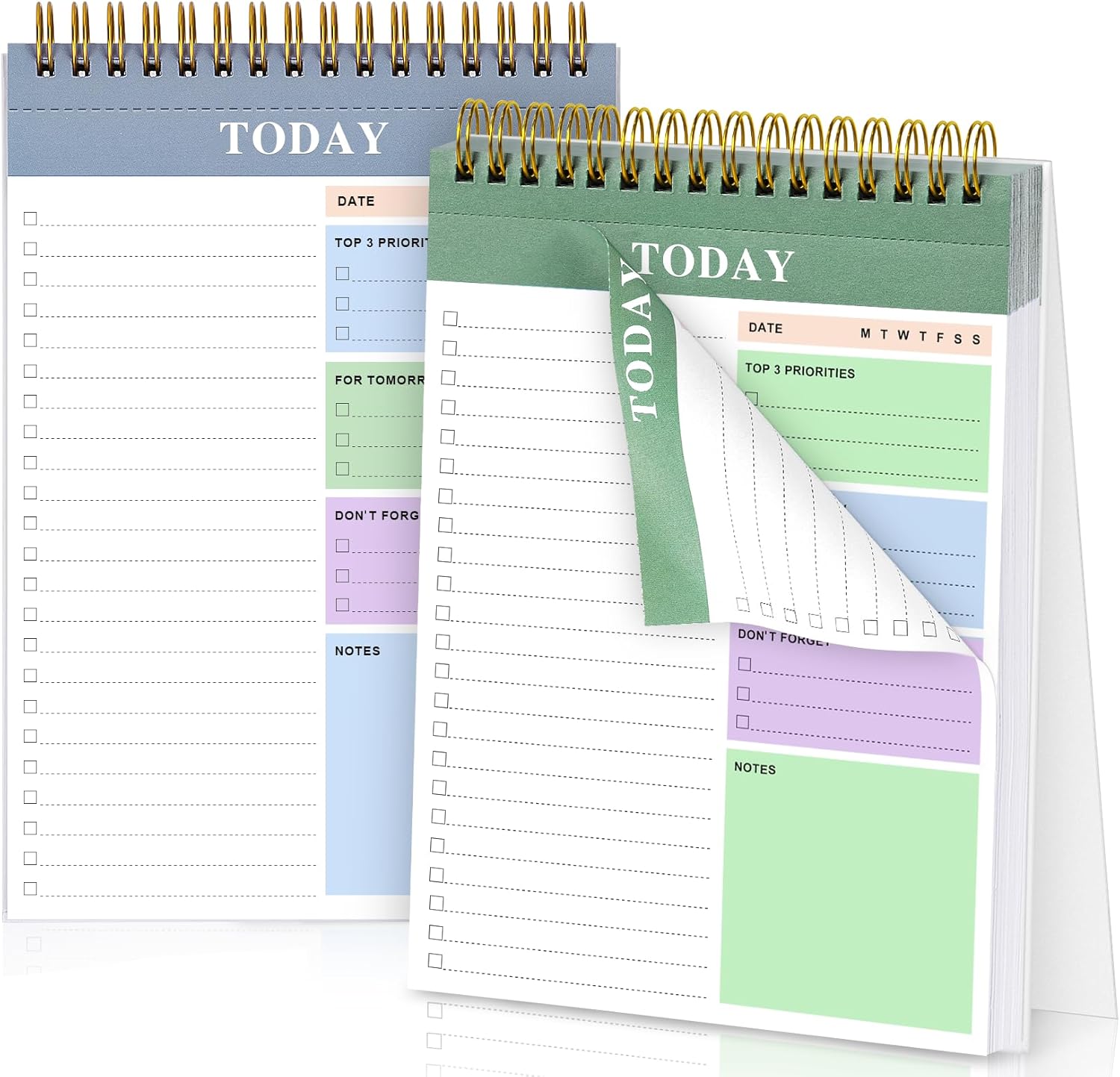 Agoer To Do List Pad,2 Pack Undated Daily Planner 2025 Tearable,320 ...