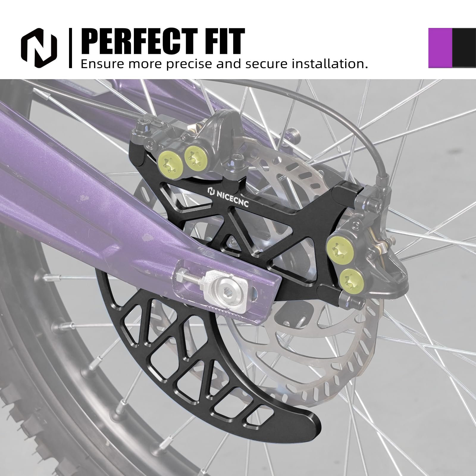 Snapklik.com : NICECNC Black Rear Brake Disc Guard Protector Dual ...