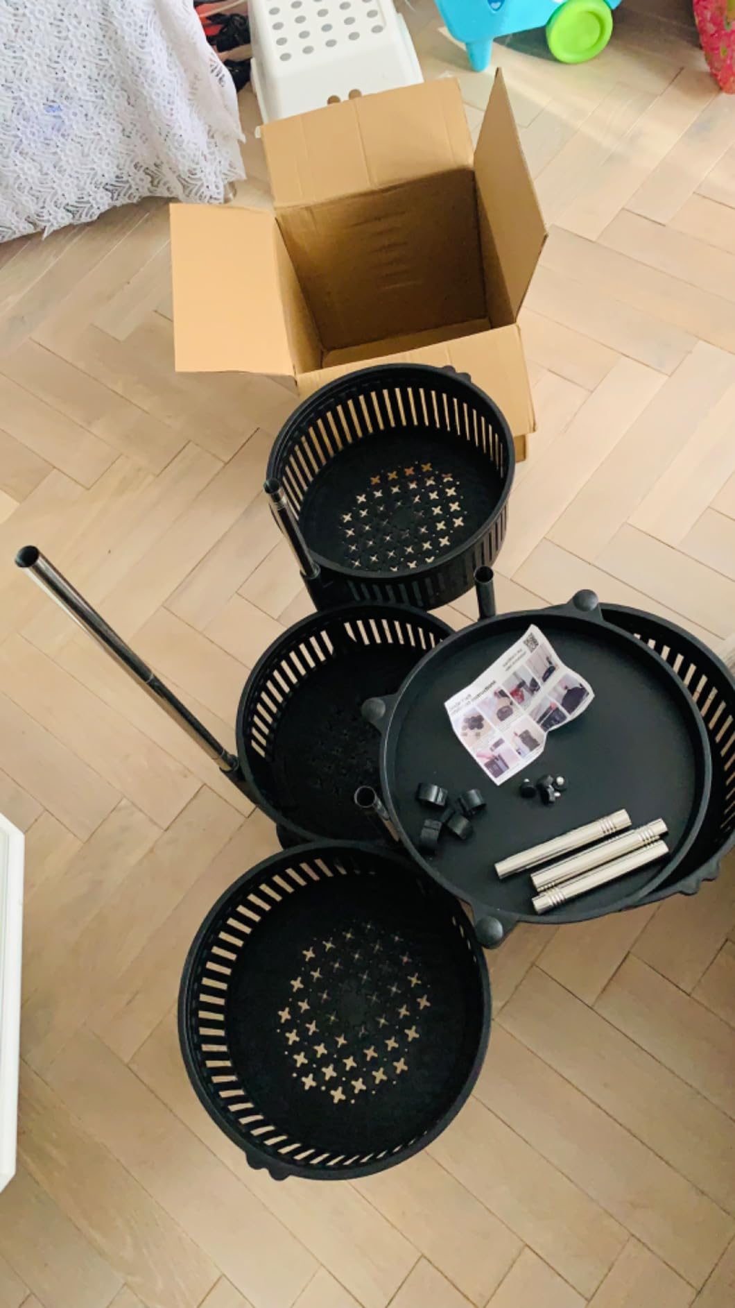 Easy Shopping® Kitchen Basket 5 Tier Round Layered Shelf Storage Rack ...