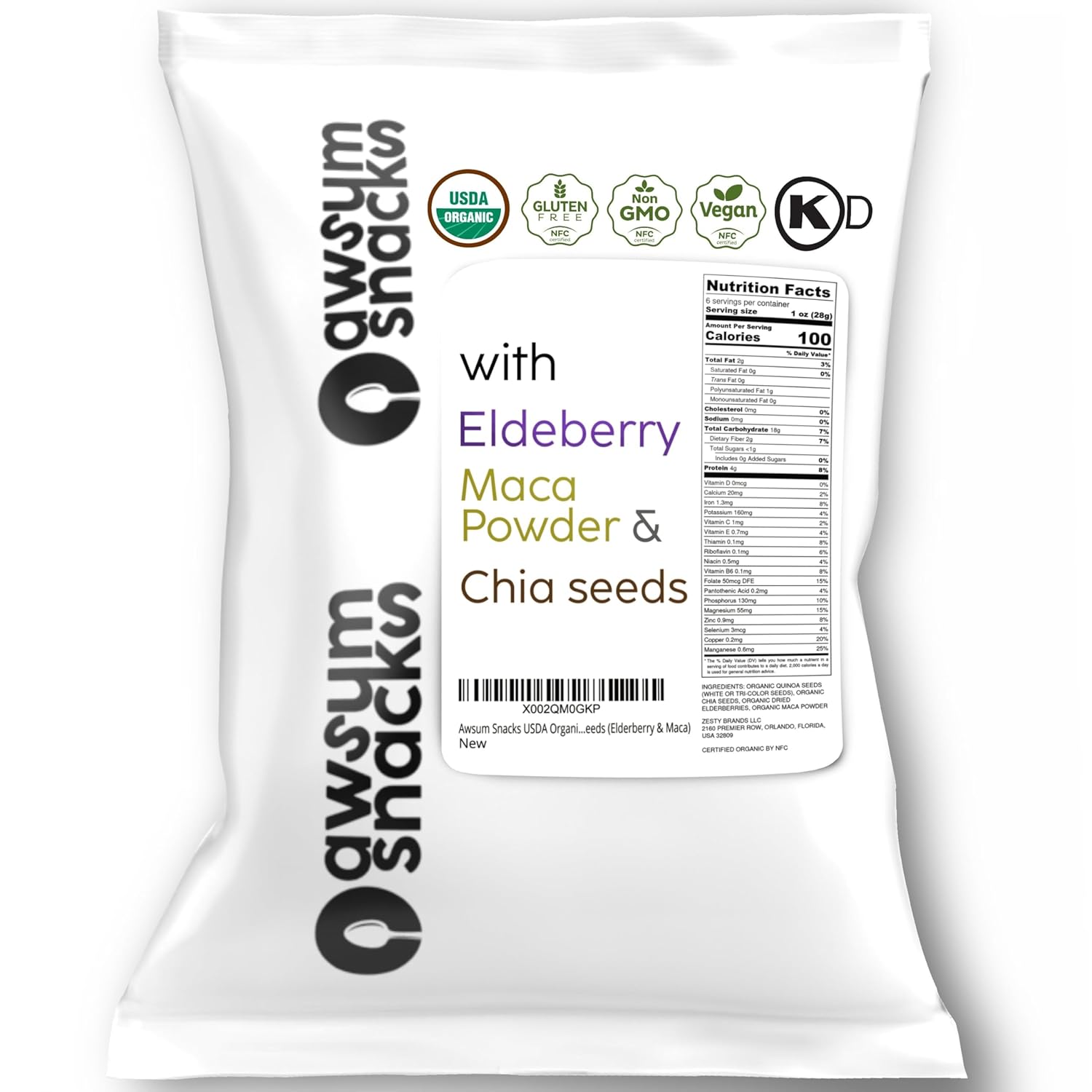 Amazon.com: Awsum Snacks SUPERCEREAL with Elderberry 6oz (Pack of 10 ...