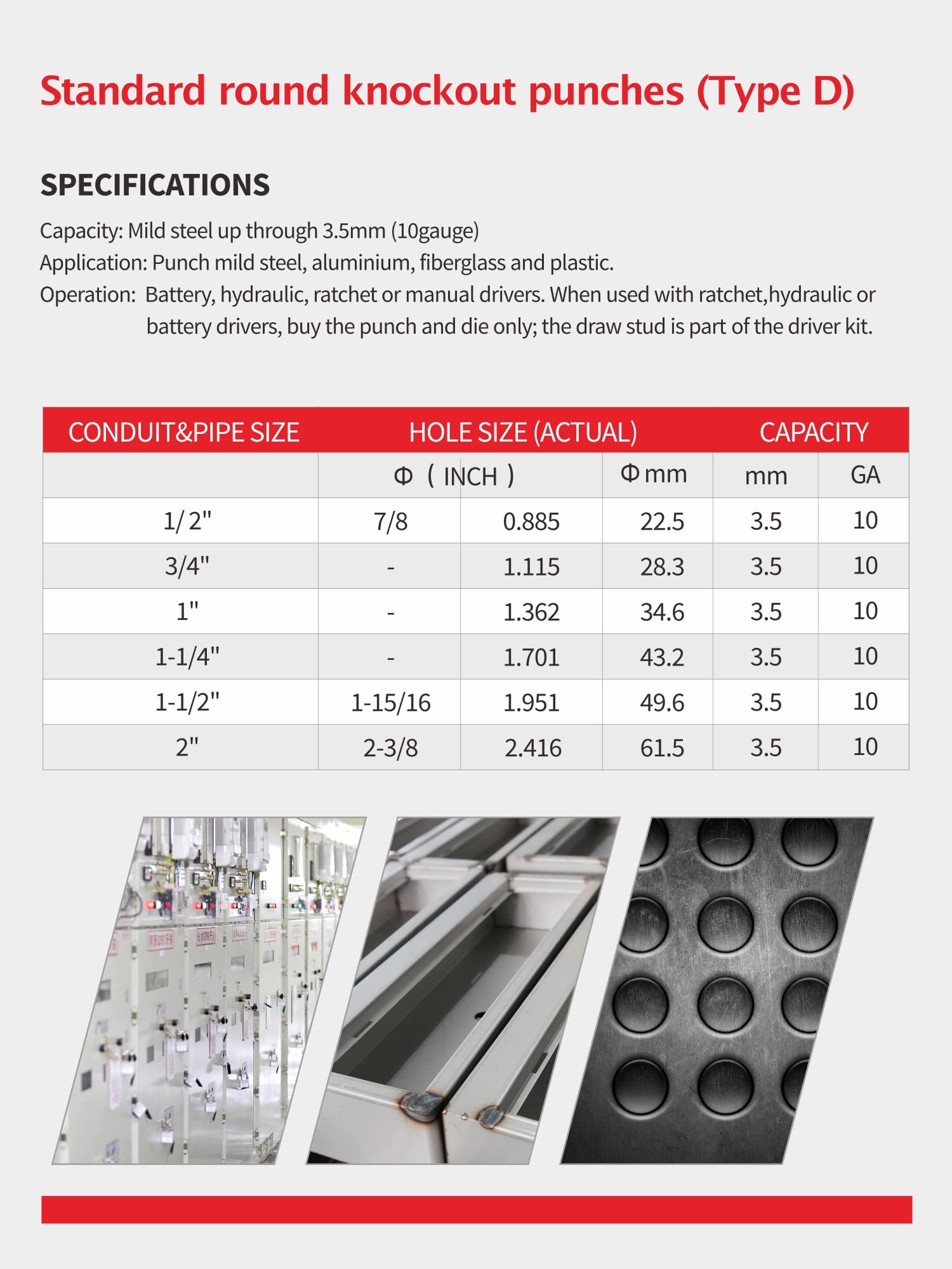 Snapklik.com : AMZCNC 8T Hydraulic Knockout Hole Punch Set - Electrical ...