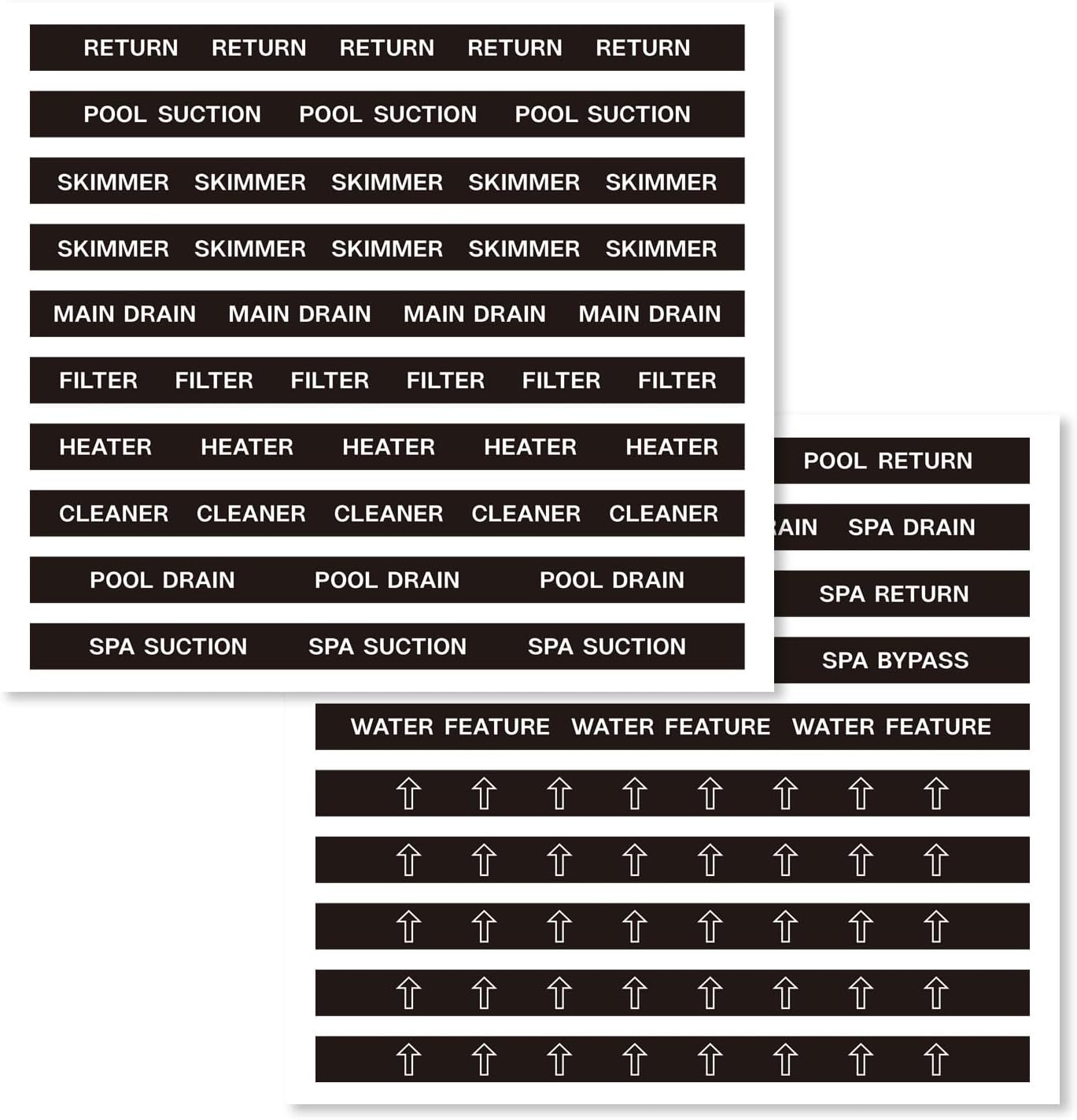 Amazon.com: Swimming Pool Plumbing Identification Labels, Joyfulmap ...