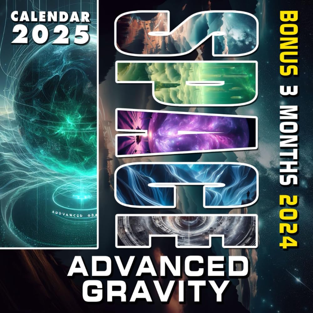 Advanced Gravity Calendar 2025: 15 Months From Oct 2024 to December 2025 with Magic Picture for ...