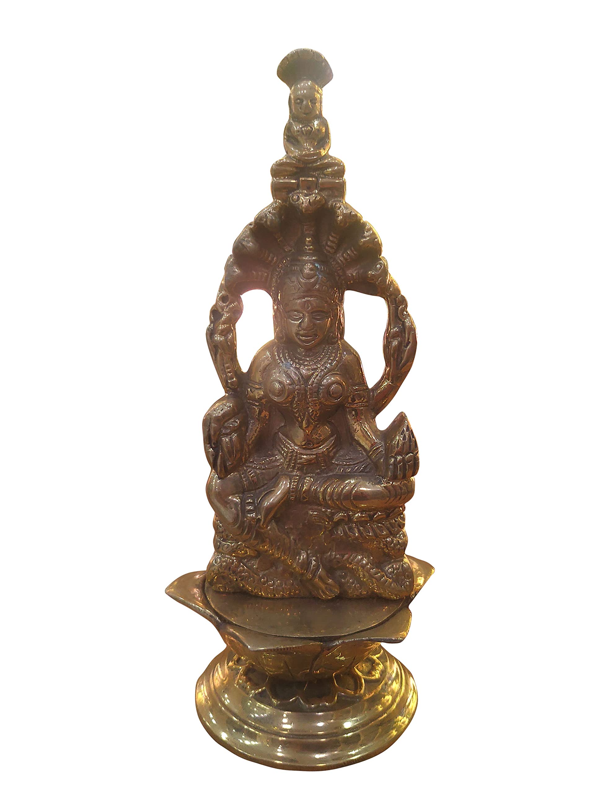 Buy Brass Idol Murti of Laxmi on Lotus Pedestal | Laxhmi Padmavati ...