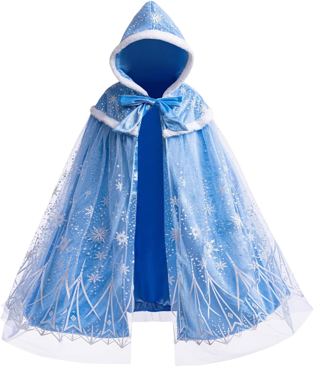 Amazon.com: PURFEEL Girls Princess Velvet Cape Kids Elsa Hooded ...