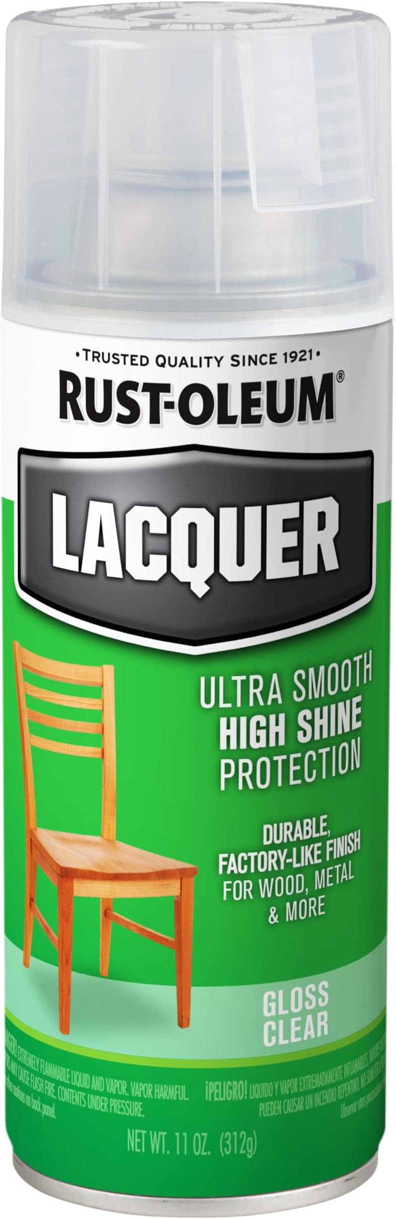 Rust-Oleum 1906830 Lacquer Spray, 11-Ounce, Gloss Clear (Packaging May ...