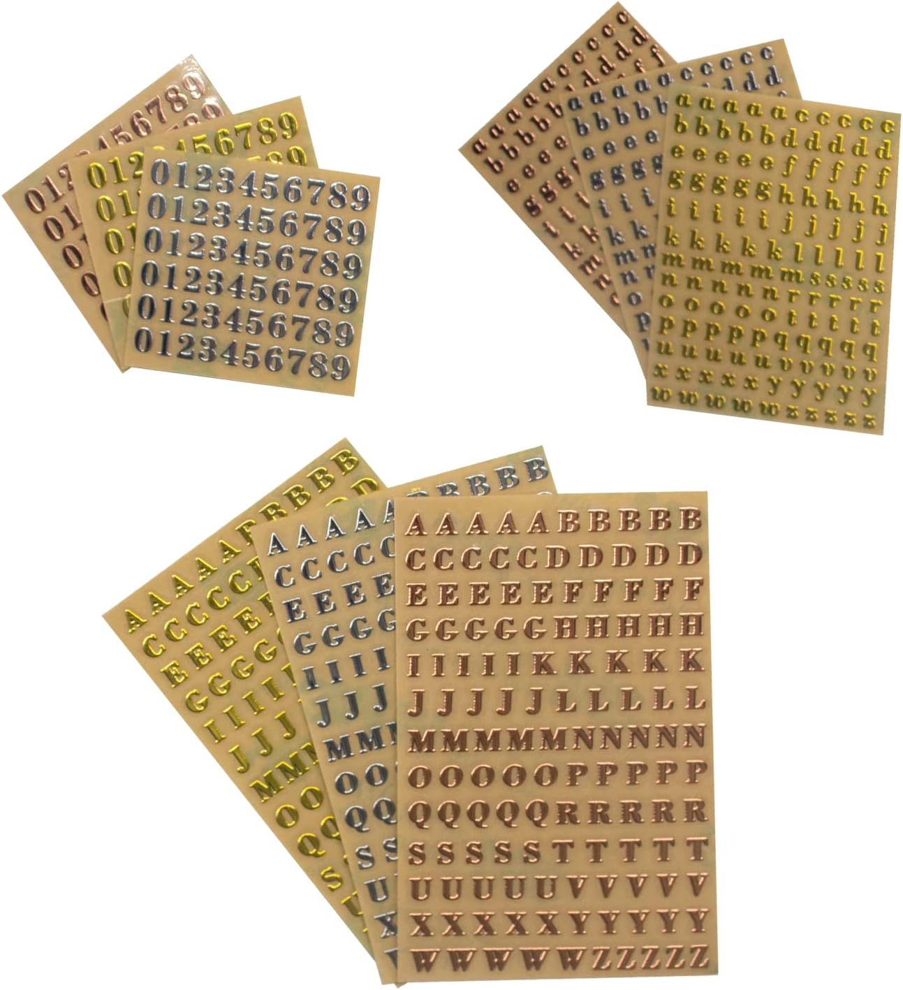 CHEERYMAGIC Alphabet Number Stickers, Resin Letter Stickers Glitter ...