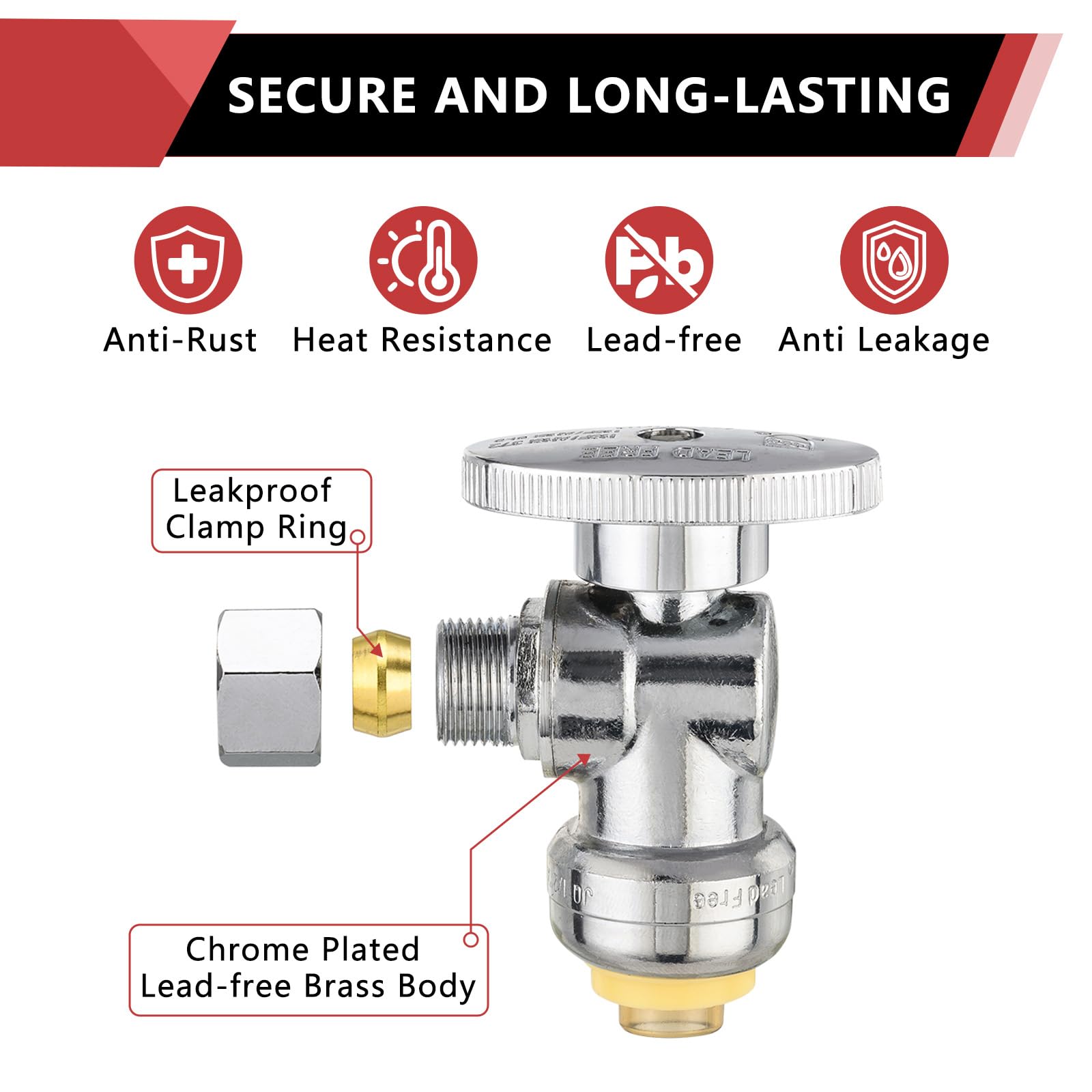 Snapklik.com : (Pack Of 5) EFIELD Push Fit 1/4 Turn Angle Stop Valve ...