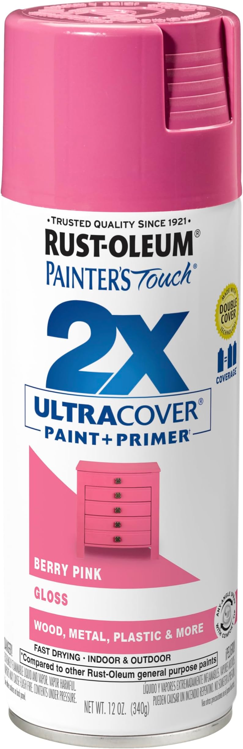 Rust-Oleum 249123 Painter's Touch 2X Ultra Cover Spray Paint, 12 oz ...