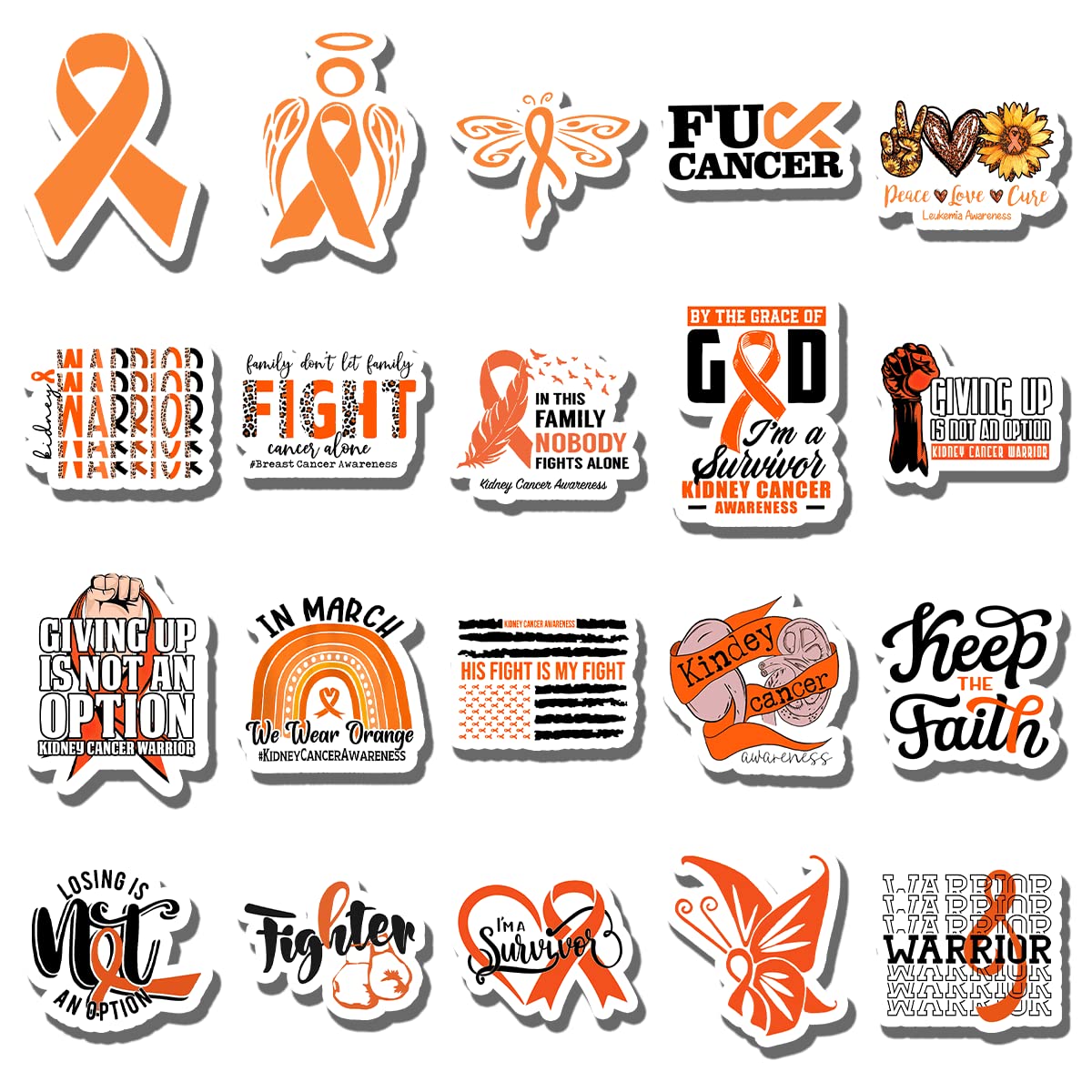 Amazon.com - UNILYLY 20 Pcs Kidney Cancer Awareness Ribbon ...