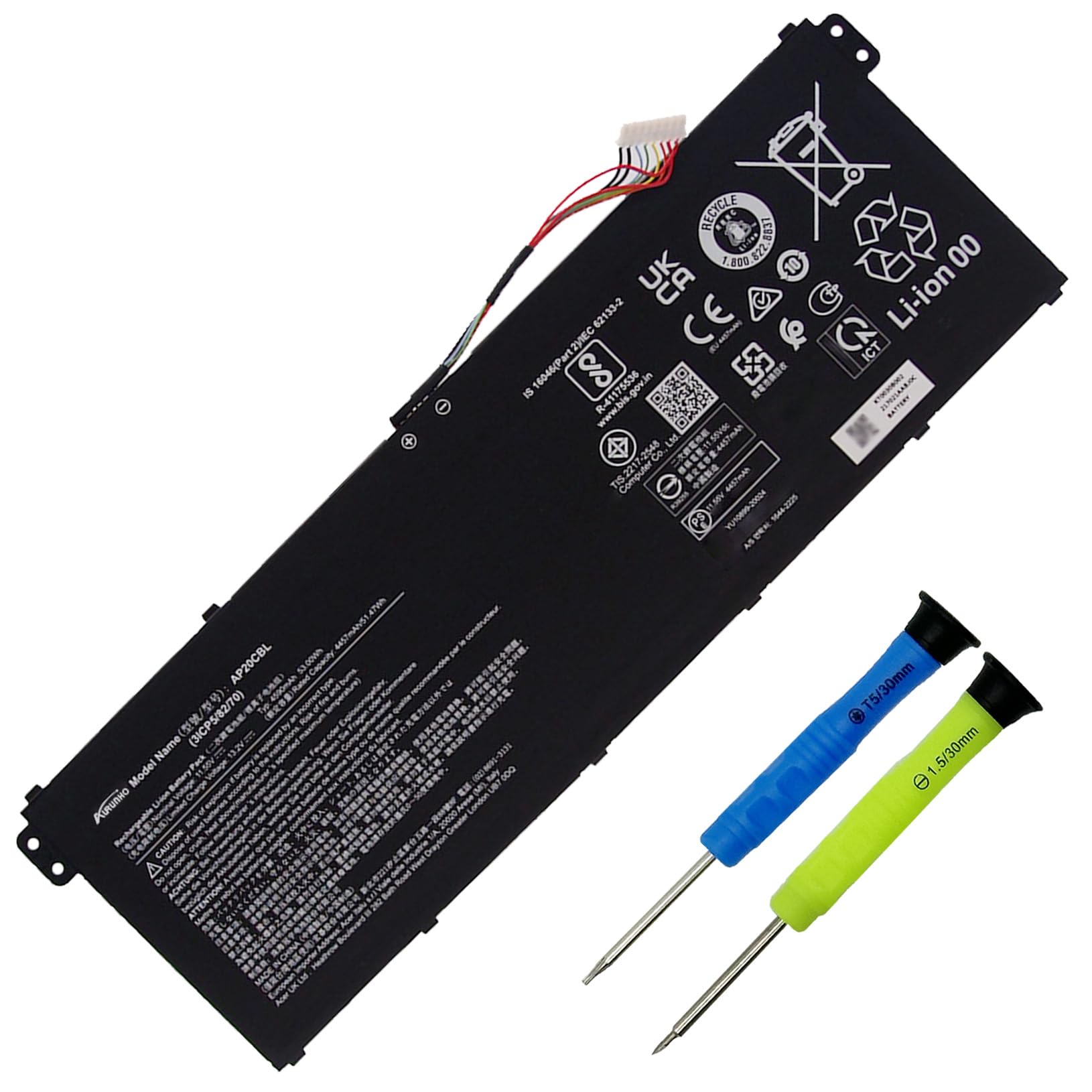 Amazon.com: AURUNHO AP20CBL Laptop Battery Replacement for Acer Aspire ...