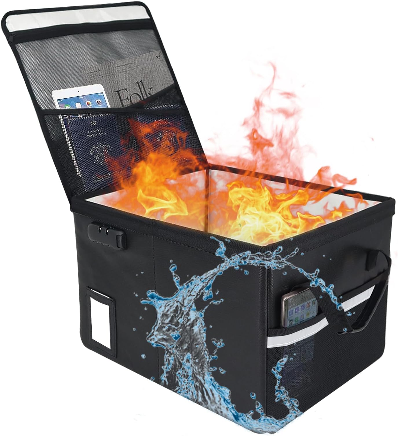 Amazon.com: File Box with Lock 5200°F with Heat Insulated,Fireproof Box ...