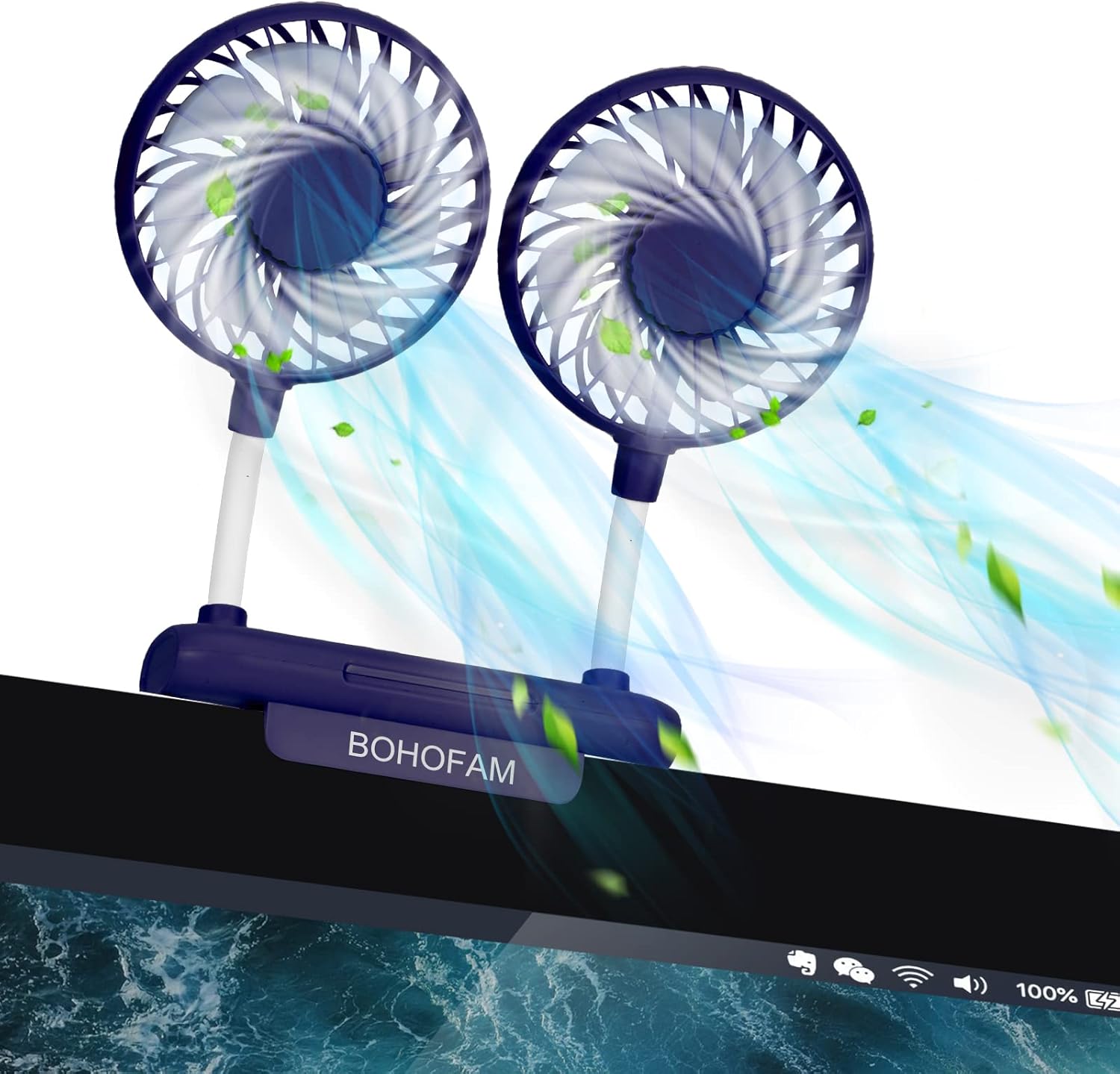 Amazon.com: BOHOFAM Personal desk small fan for cooling,monitor fans ...