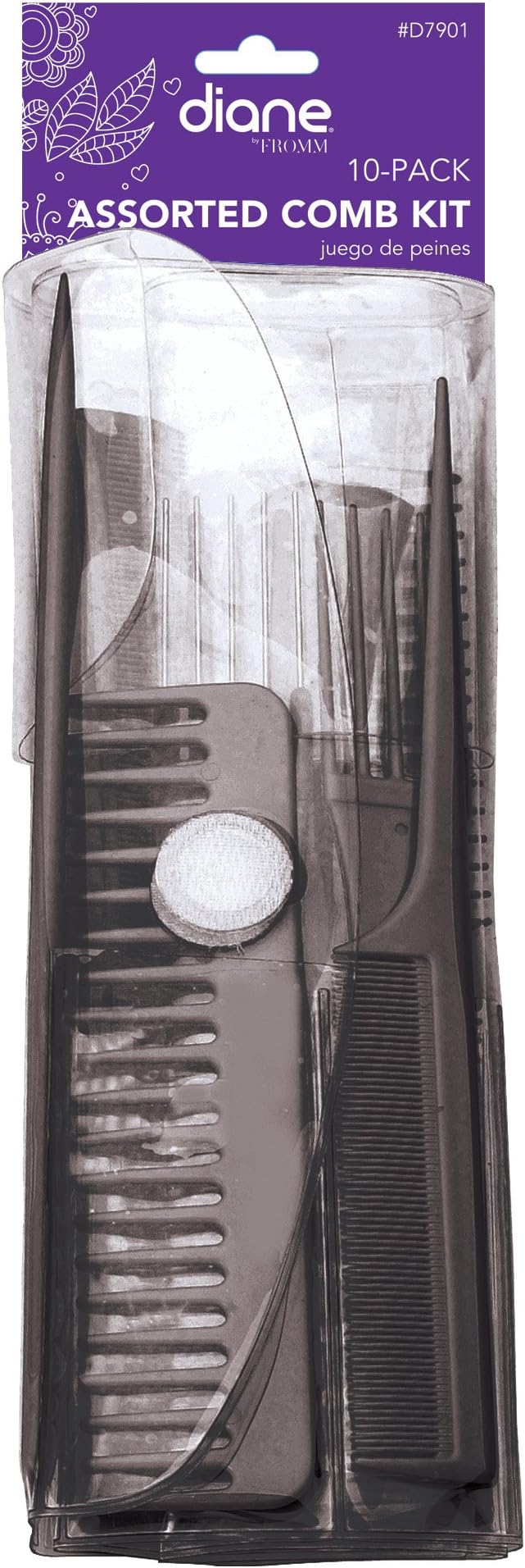 Amazon.com : Magic 10 Piece Professional Styling Comb Set, Black : Hair ...