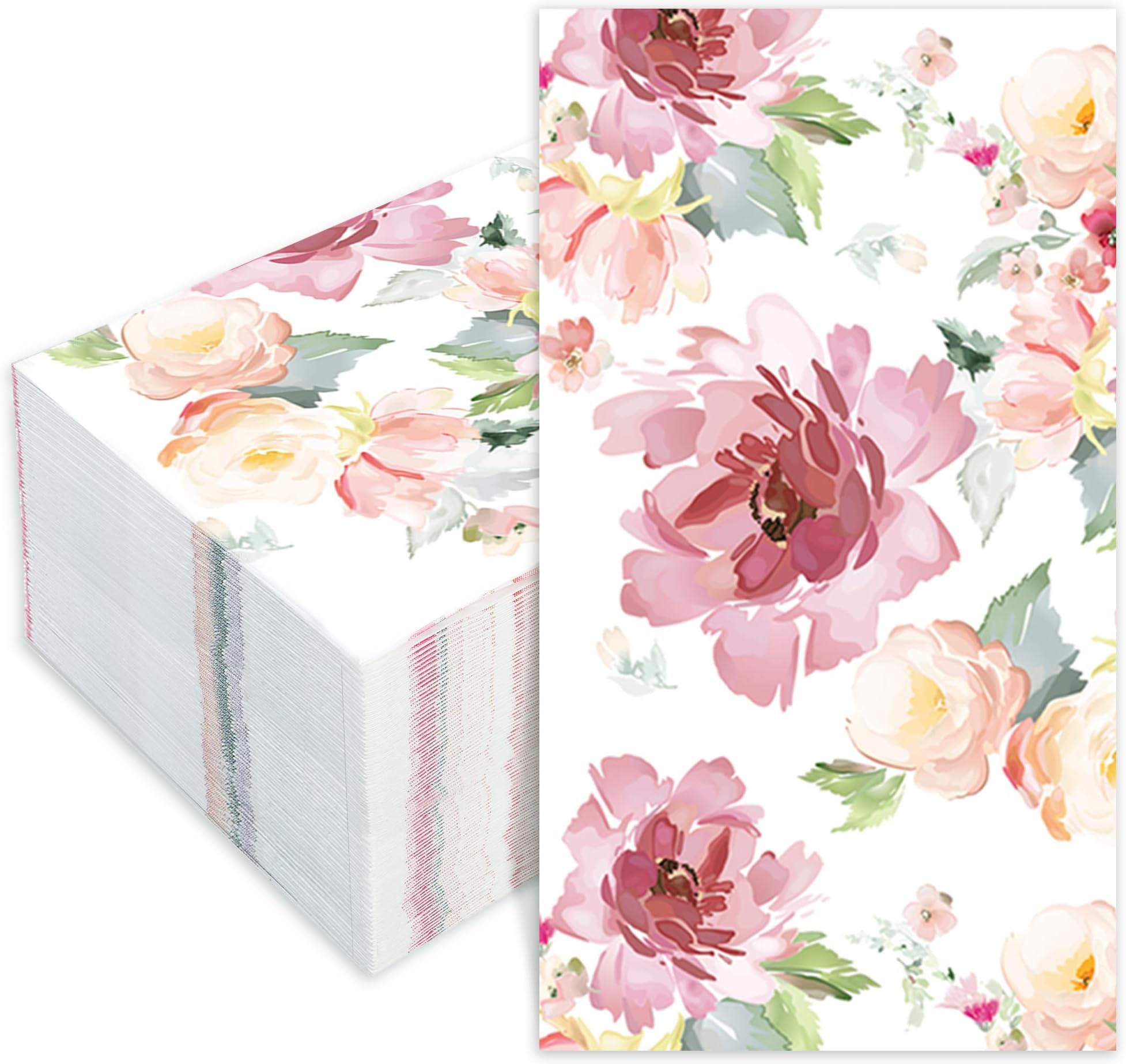 Amazon.com: 50pcs Wildflower Napkins - Disposable Floral Guest Napkins ...