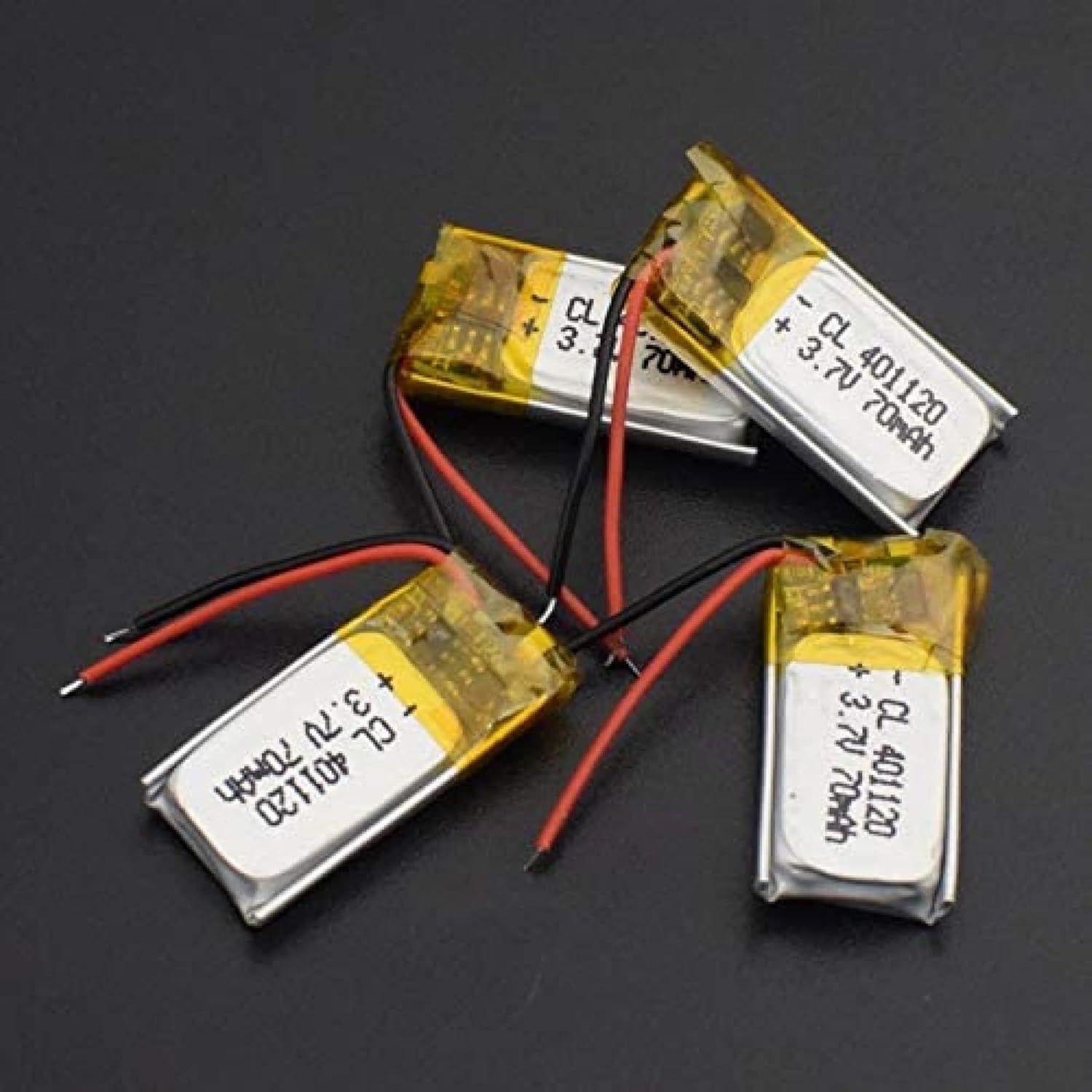 Amazon.com: USMJ 3.7v 70mah 401120 Li Ion Polymer Battery, Rechargeable ...