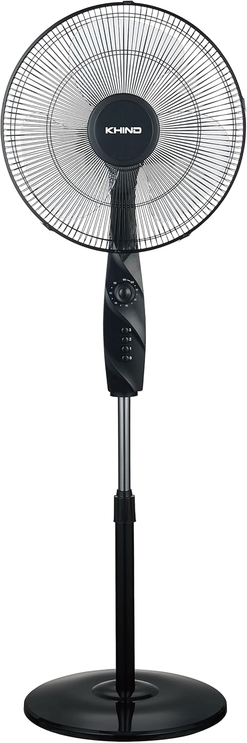 KHIND 16 Inch Pedestal Fan | Stand Fan | 3 Leaf AS Blade, 3 Speed ...