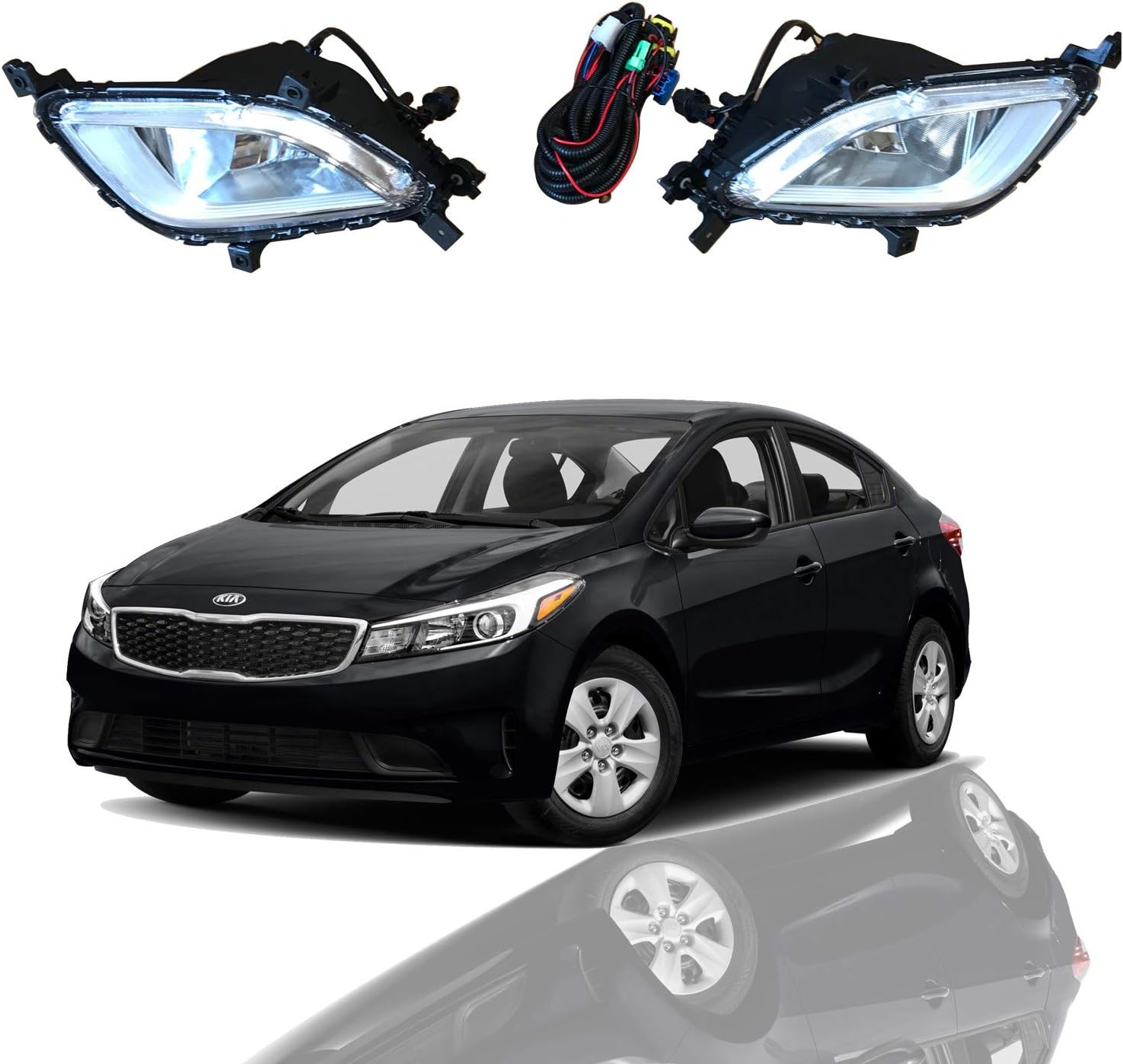 Amazon.com: AutoModed Front Fog Lights Lamps 2pcs for 2017 2018 Forte ...