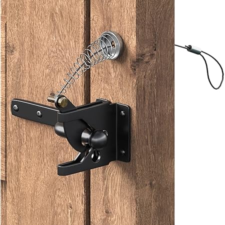 Amazon.com: Heavy Duty Self-Locking Gate Latch - Post Mount Automatic ...
