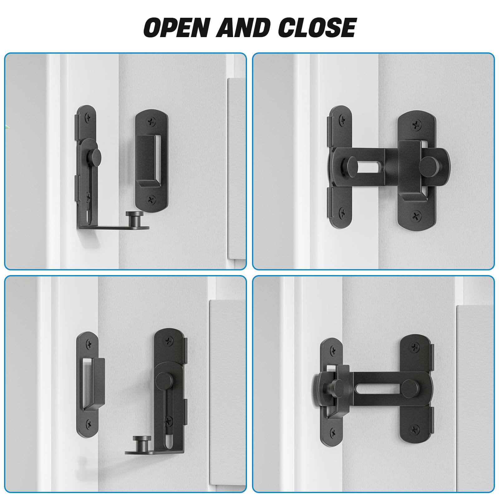 Snapklik.com : SMARTSTANDARD Barn Door Lock, 90 Degree Barn Door Latch ...