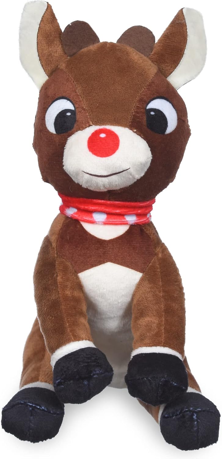 Rudolph The Red-Nosed Reindeer Toys for Dogs - 9" Plush Rudolph ...