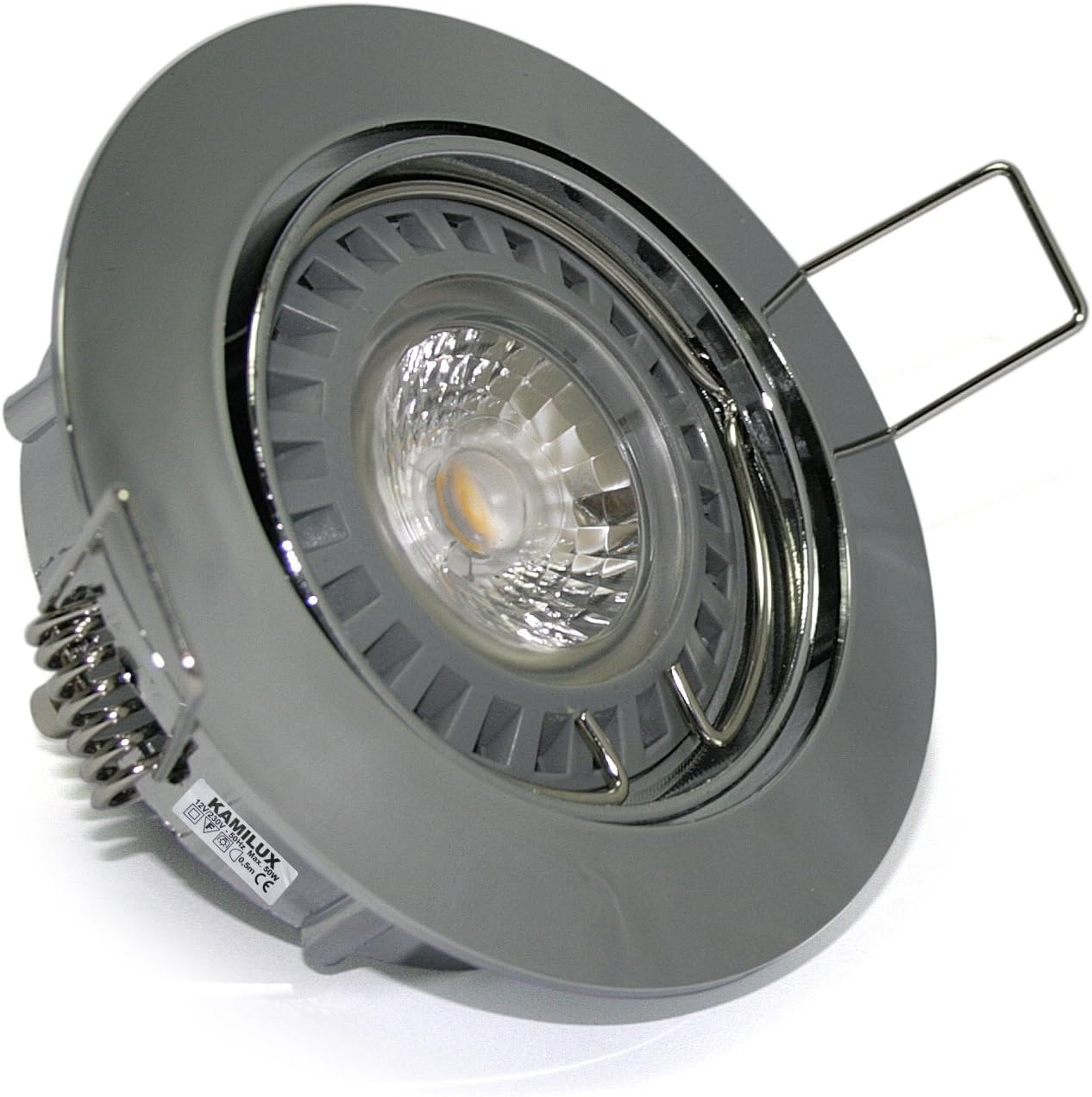 Set of 2 230 V Downlight Spotlight Fittings Flush Mount Mounting Ring ...