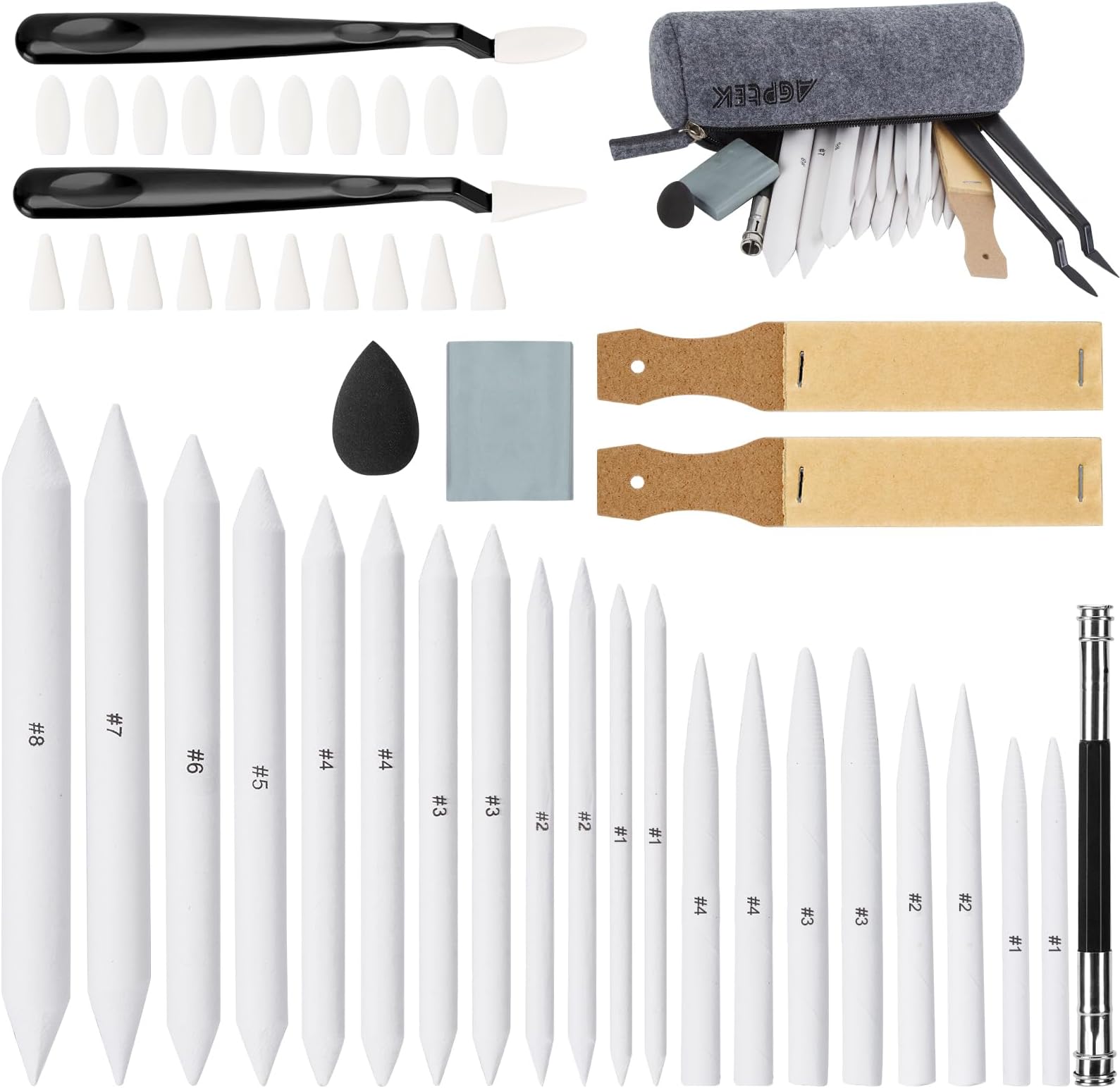 Amazon.com: FEBSNOW 108 Pcs Blending Stumps and Tortillions, Paper Art ...