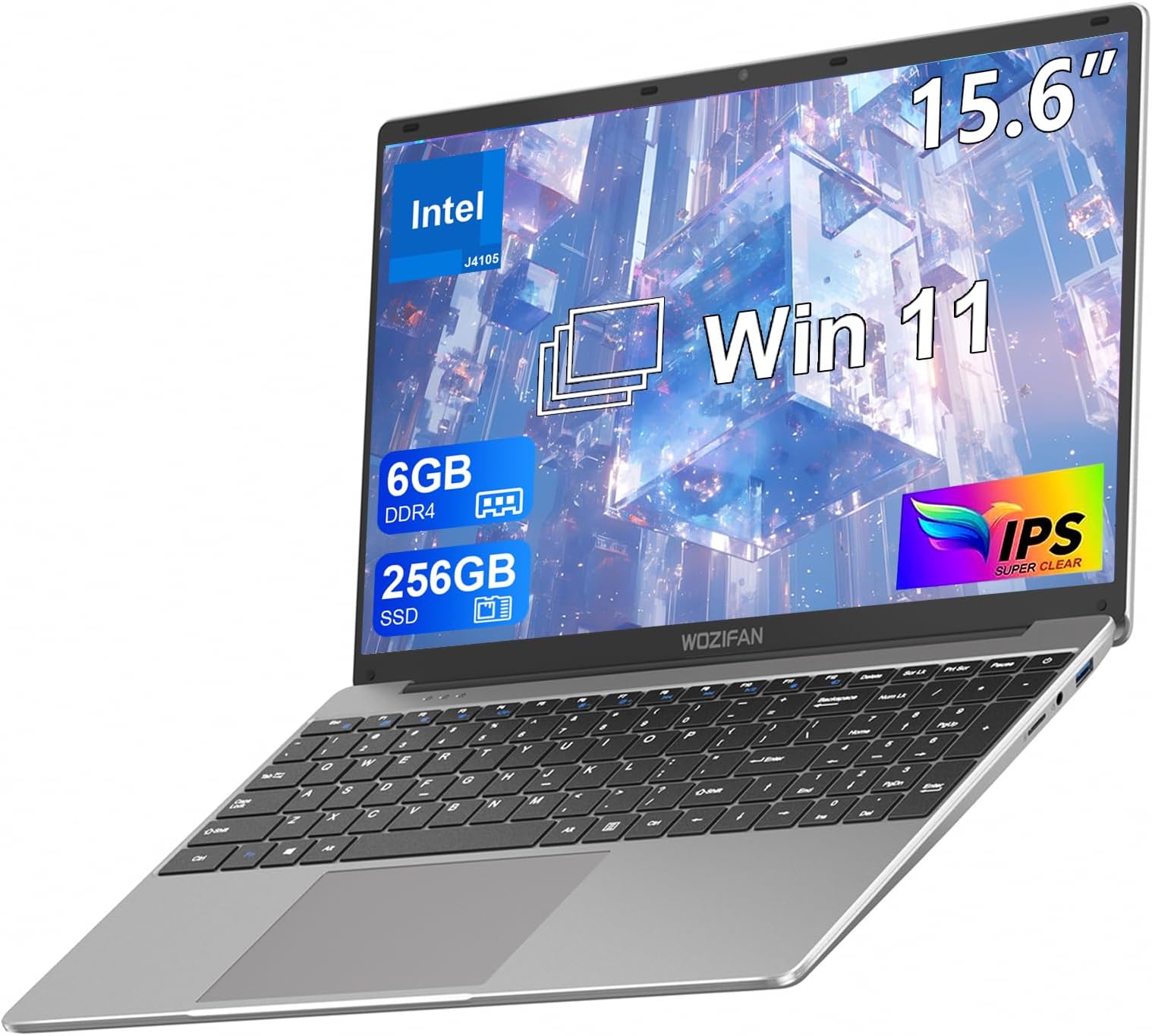 Amazon.com: WOZIFAN 15.6 Inch Laptop Computer 6GB DDR4 256GB SSD ...