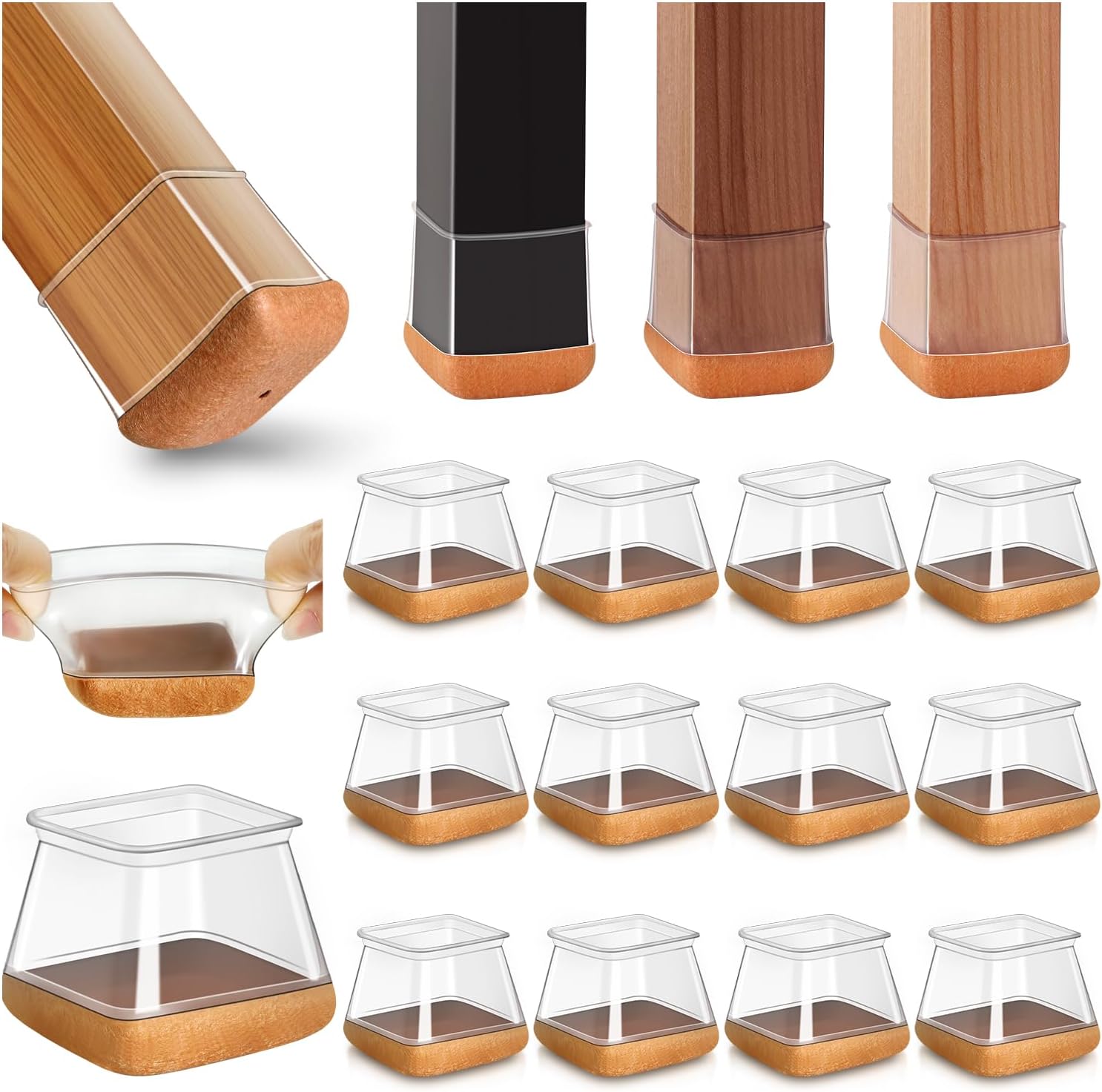 20 Stück Stuhlbeinkappen,Extra Groß Silikon Stuhlbeinschoner ...