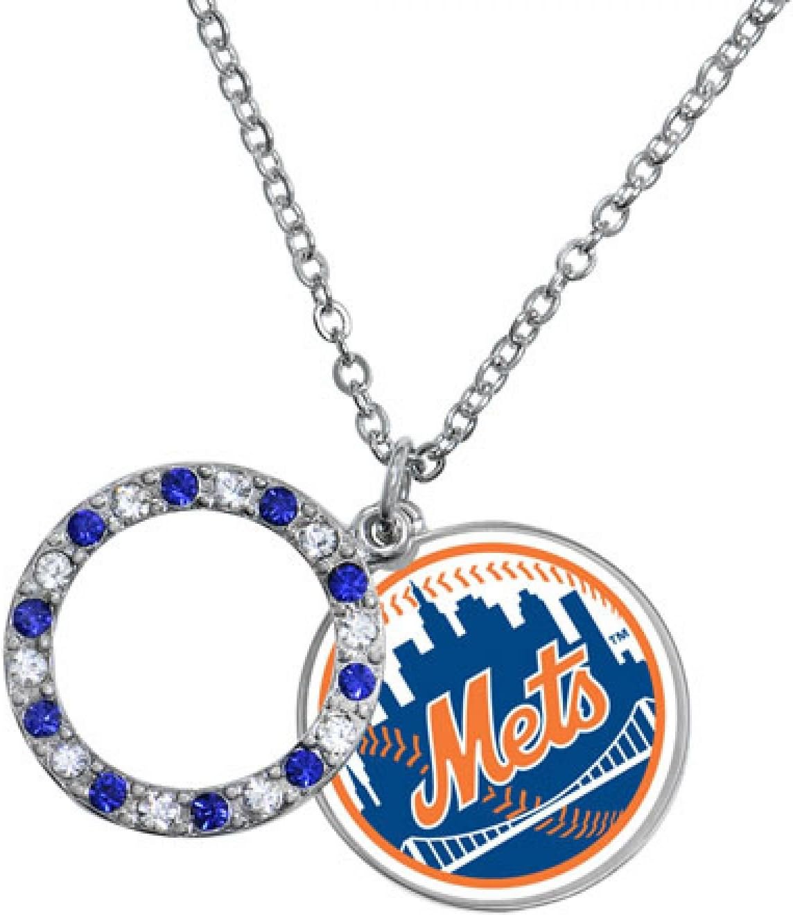Game Time Offical MLB NEW YORK METS Disc Necklace | Amazon.com