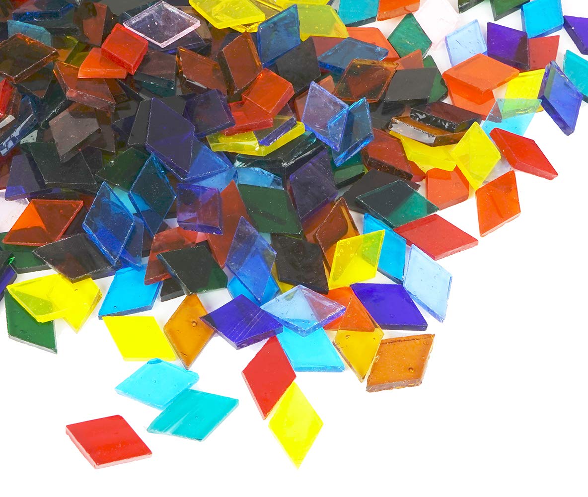 Snapklik.com : Lanyani Diamond Transparent Glass Mosaic Tiles
