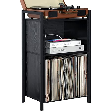 Amazon.com: CADUKE Vinyl Record Stand 3 Tier Record Player Stand with ...