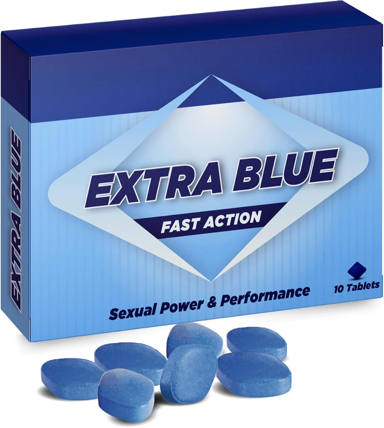 Extra Blue | 10 Tablets | Power & Performance | Ginseng | Stronger ...
