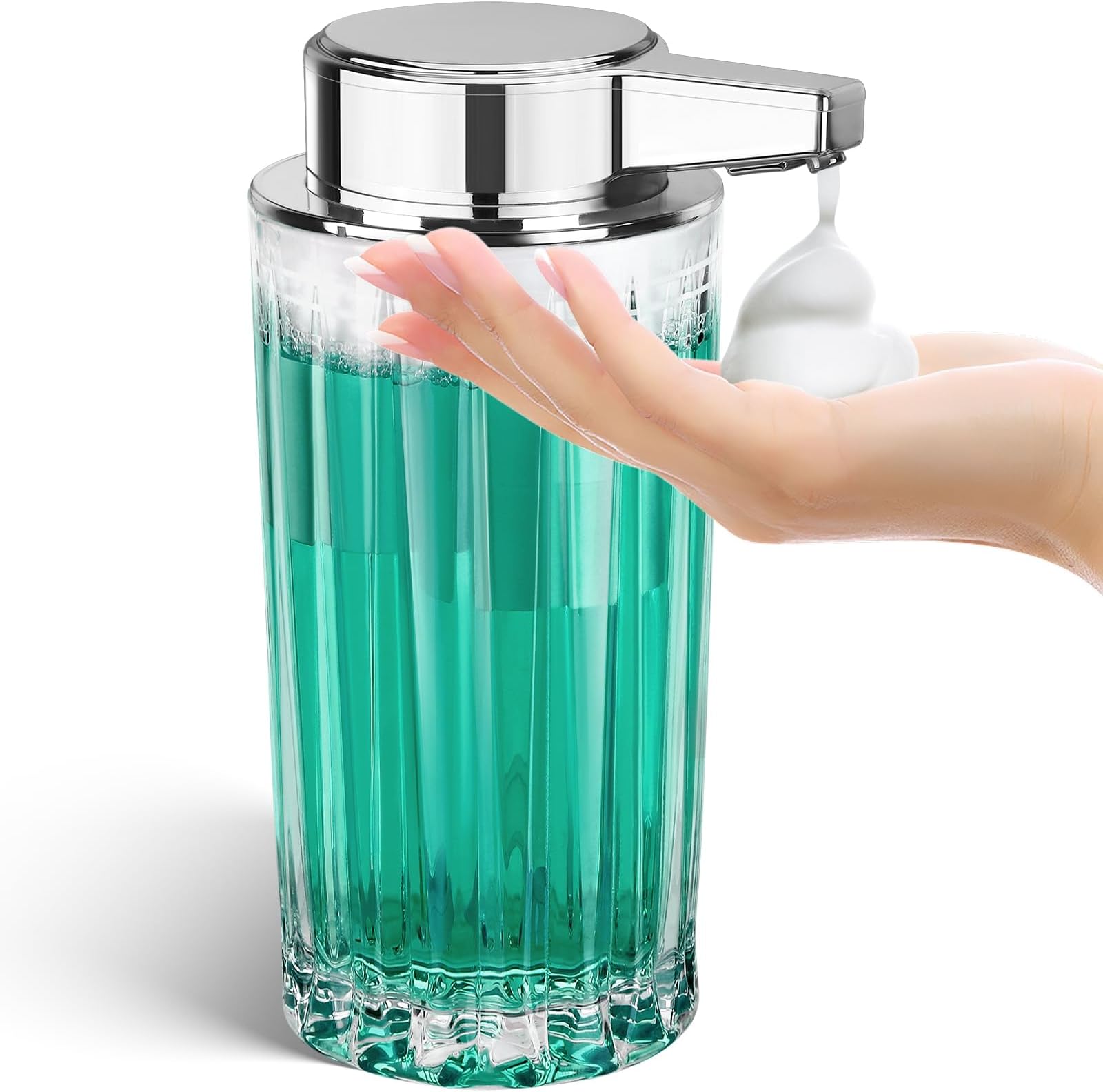 Amazon.com: Automatic Soap Dispenser Foam for Kitchen: 11 OZ Glass ...
