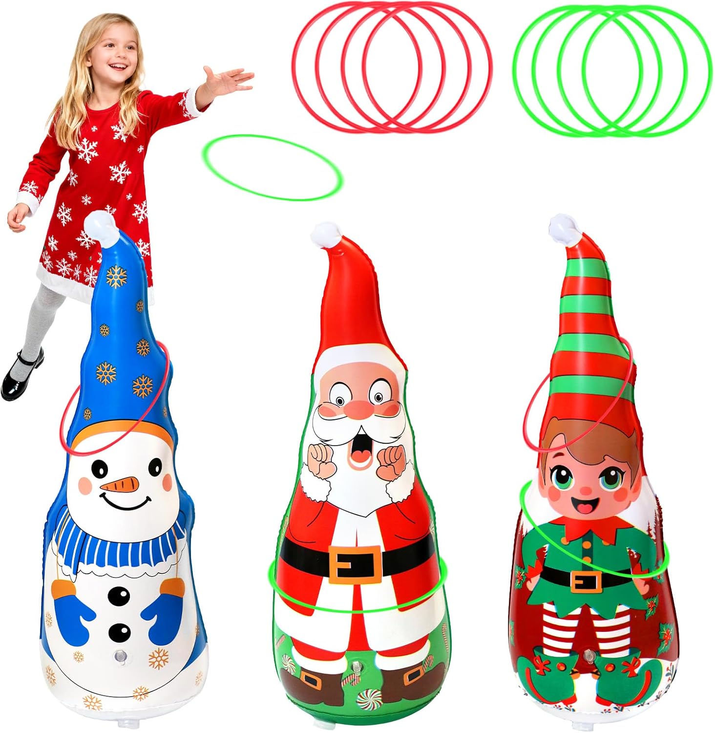 Amazon.com: Christmas Games Gifts for Kids Family, Christmas Inflatable ...