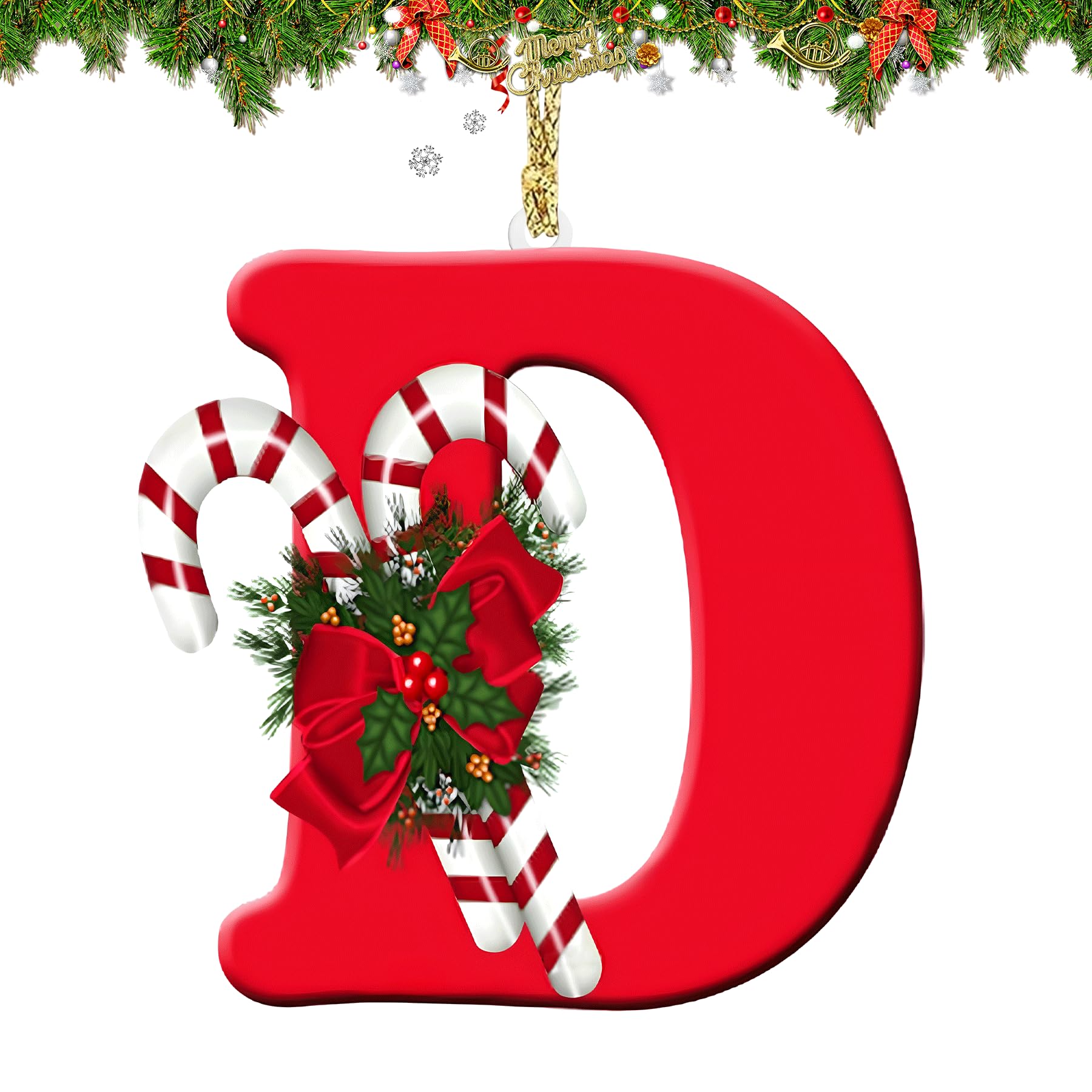 Letter Ornaments for Christmas Tree, Christmas Letters Ornaments ...