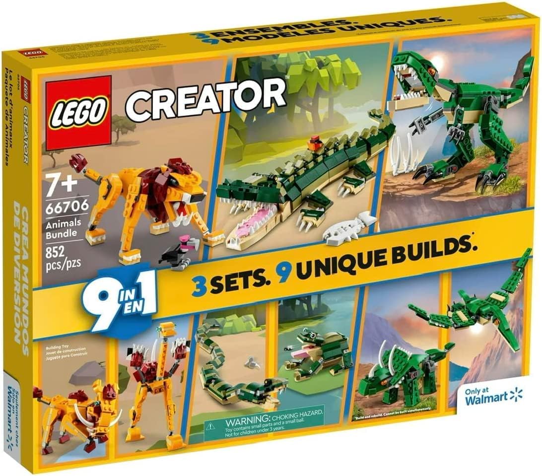Amazon.com: LEGO 9 in 1 Creator Animals Bundle, 852 pieces : Toys & Games