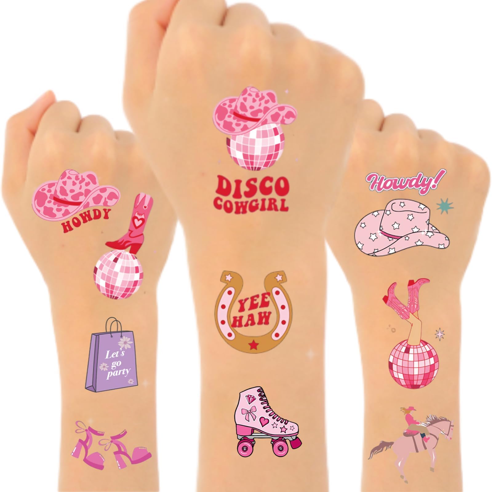 Amazon.com : Western Cowgirl Temporary Tattoos Stickers for Kids Girls ...