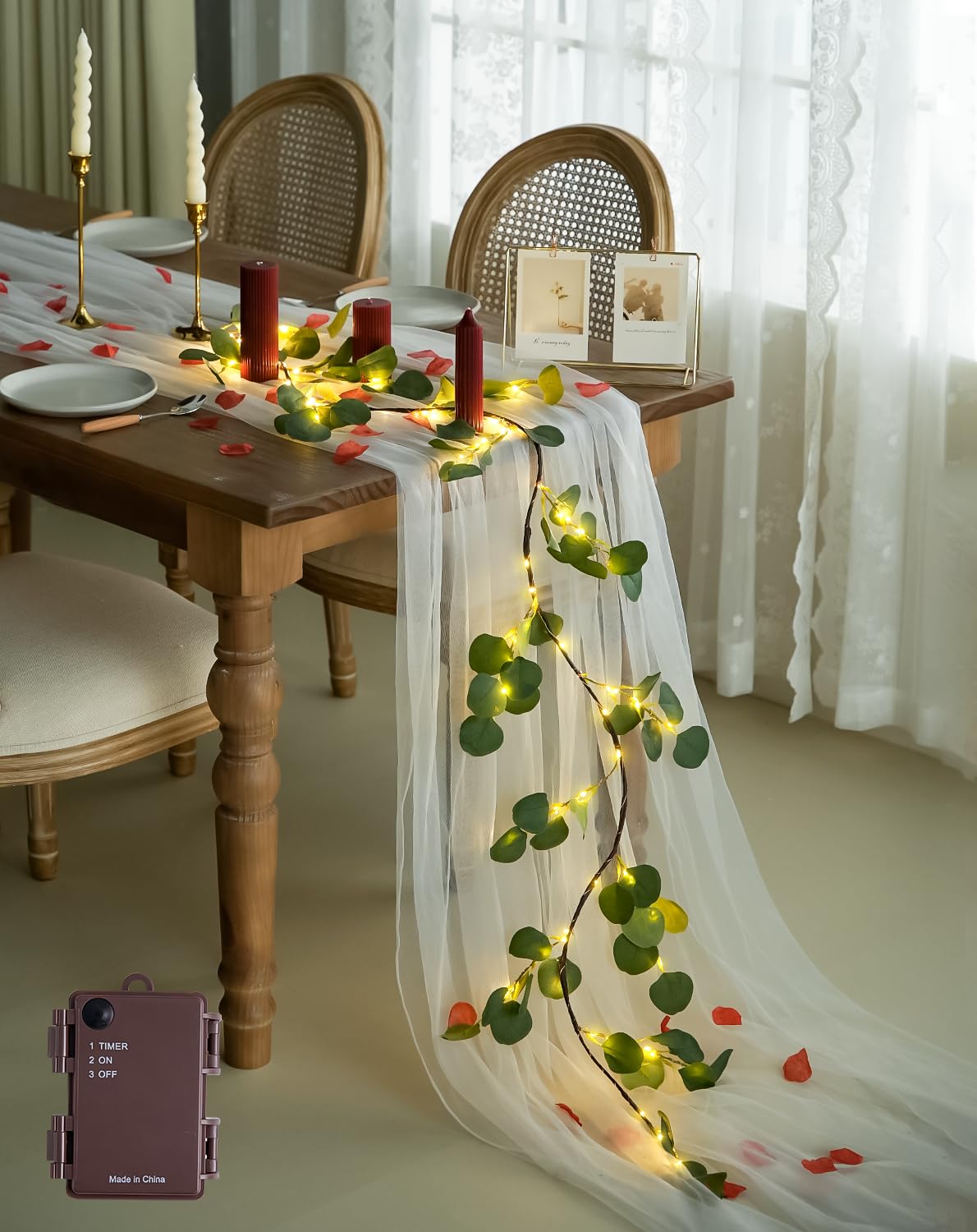 Amazon.com: JMEXSUSS Artificial Eucalyptus Garland with Lights, 6FT ...