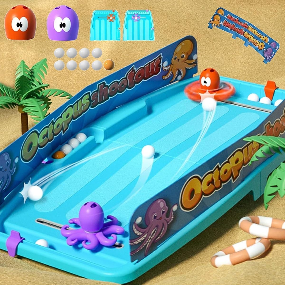 Amazon.com: Octopus Shootout Game, Octopus Soccer, Mini Foosball Game ...