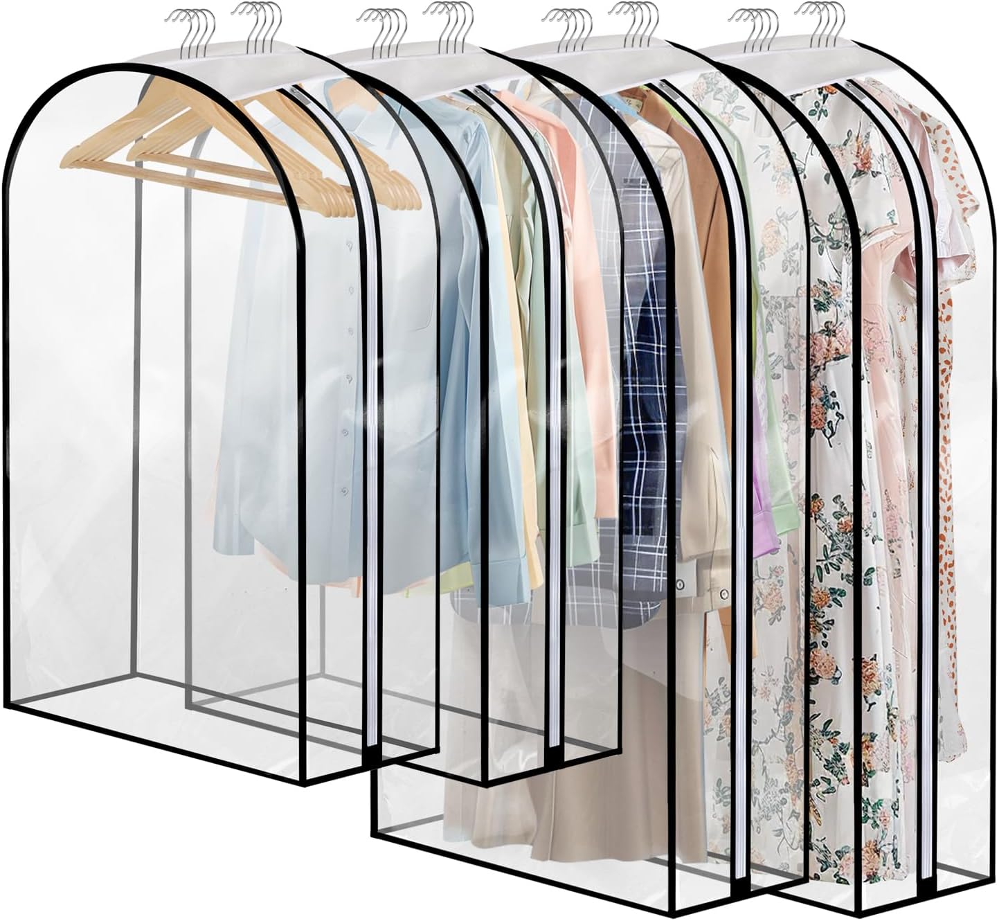 Amazon.com: ORROENS 40" Garment Bags for Hanging Clothes Storage with ...