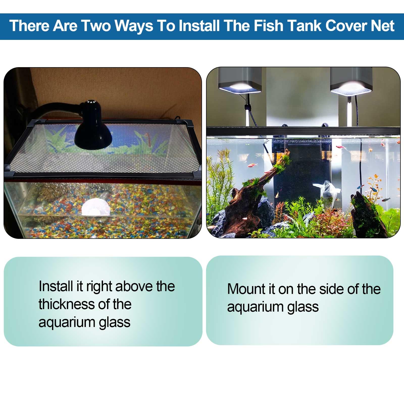 Snapklik.com : Magnetic Fish Tanks Lid Cover Protective Net,DIY ...