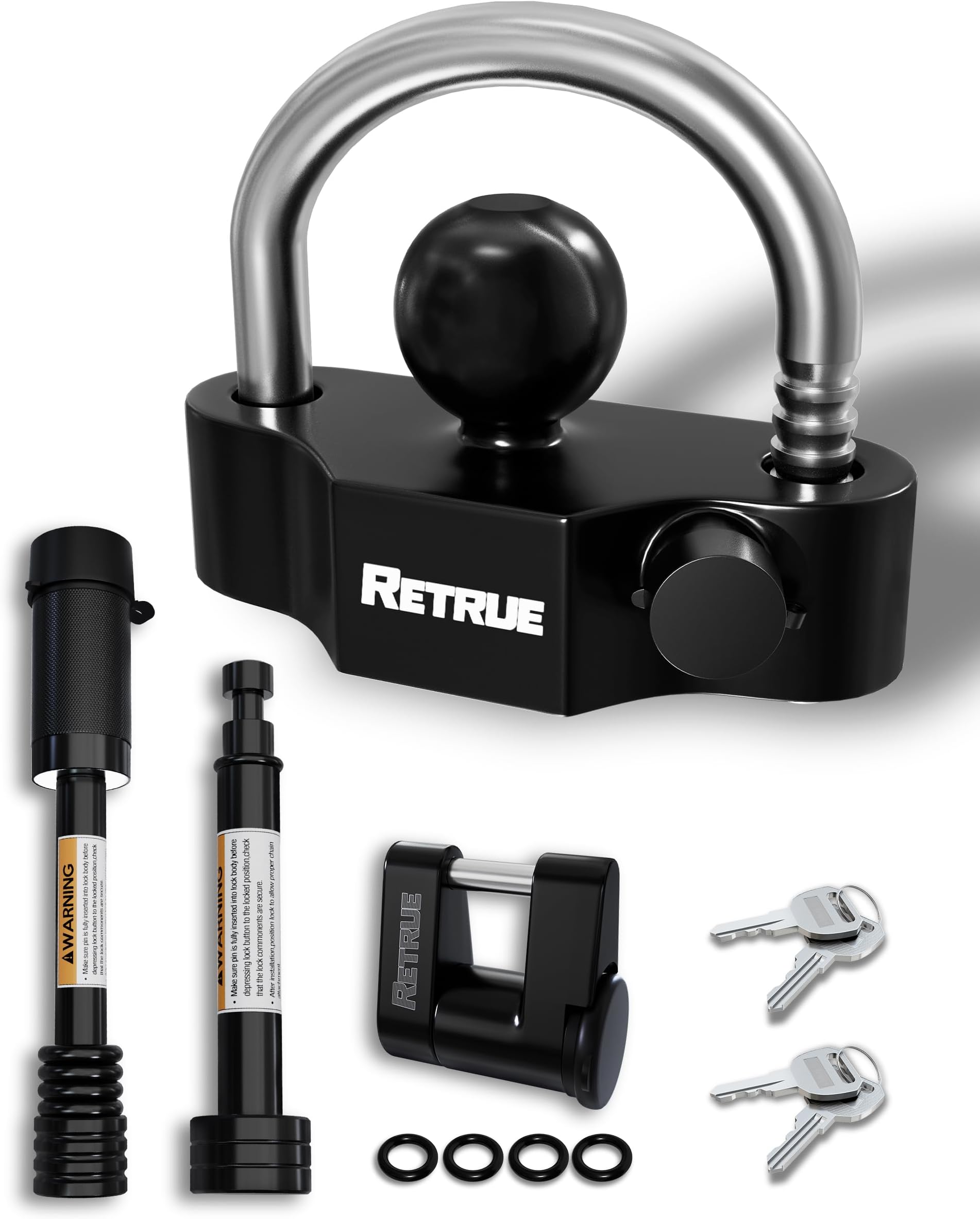 Amazon.com: METOWARE Heavy Duty Trailer Coupler Lock Set - Universal ...