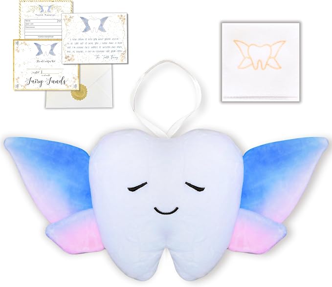 Amazon.com: 20 Moments of Tooth Squishie Tooth Fairy Pillow with Pocket ...