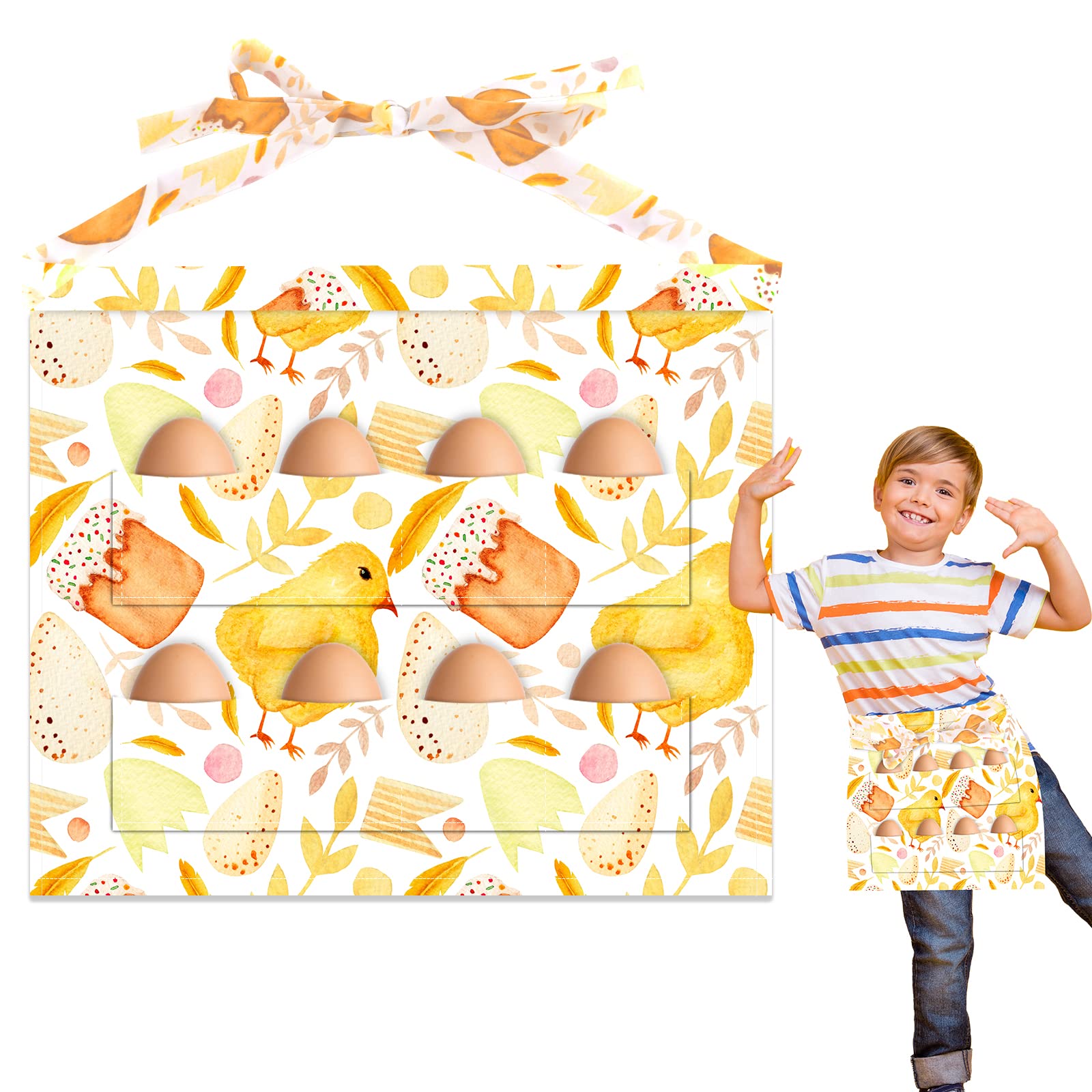 Snapklik.com : Egg Apron, 8 Pockets Durable Canvas Egg Collecting Apron ...