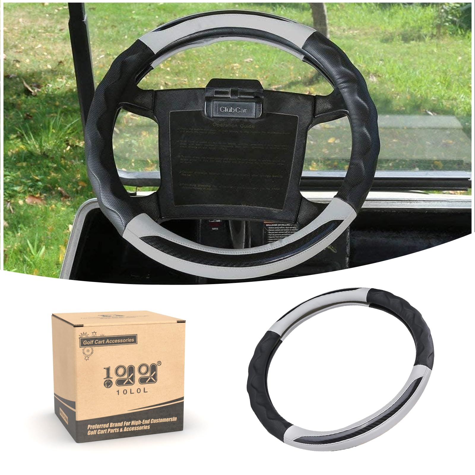 Amazon.com: World 9.99 Mall Golf Cart Steering Wheel Cover for Club car ...