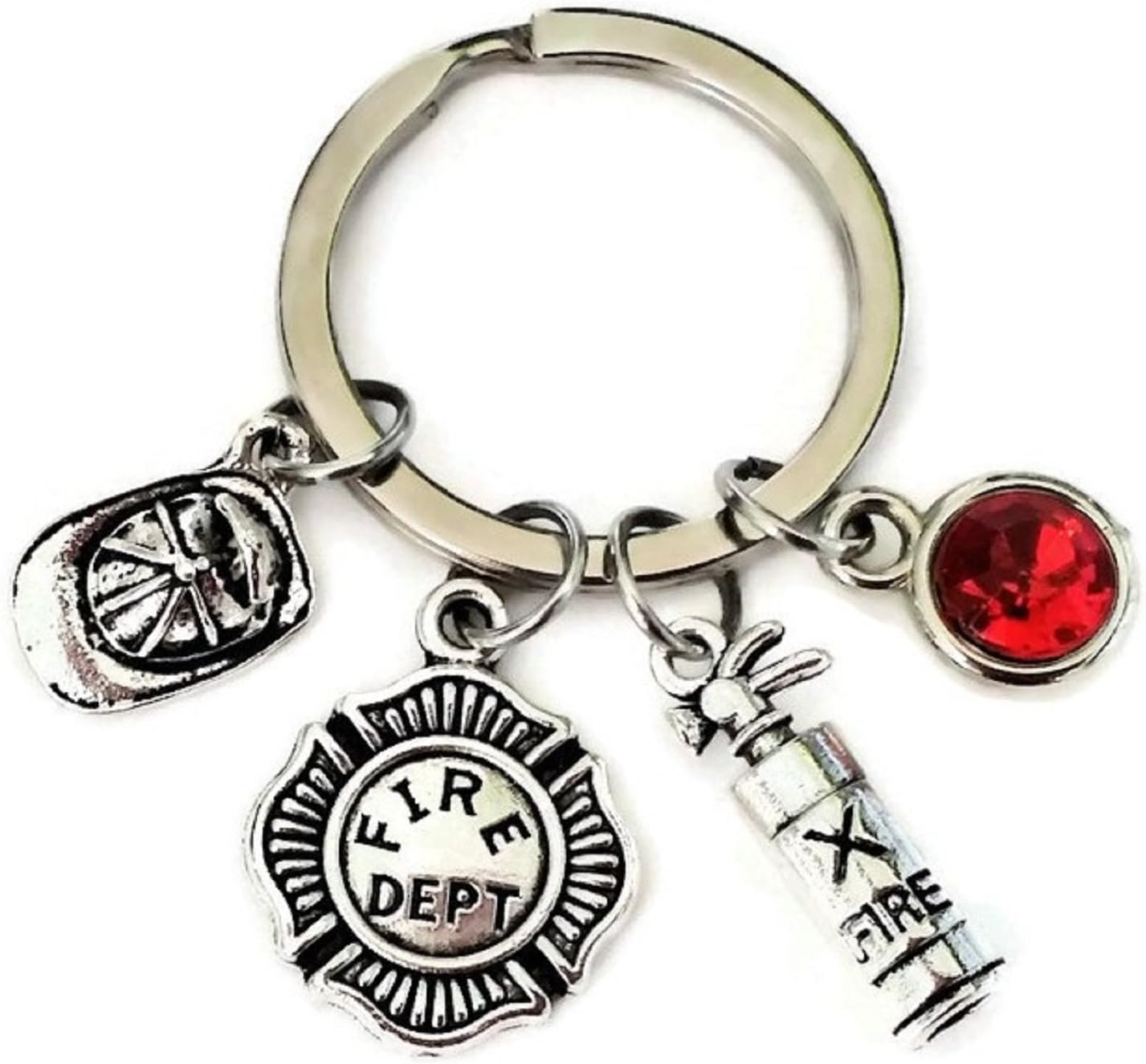 Firefighter Keychain Fireman Gift Firefighter Helmet Fire Hat Fire ...