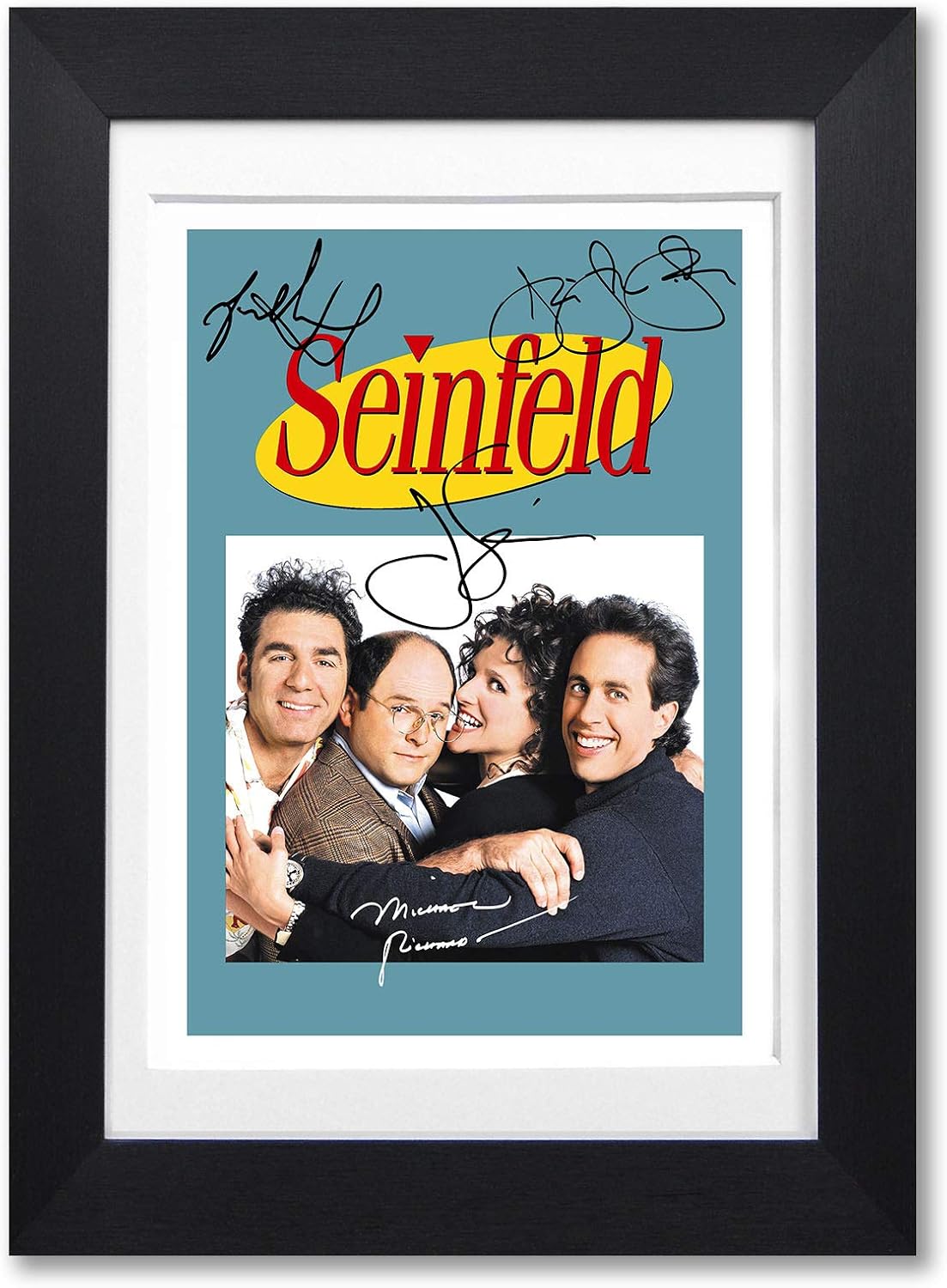 Seinfeld Cast Signed Autograph A4 Poster Photo Print TV Show Series ...